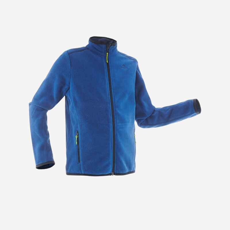 MH150 Kids' Fleece Hiking Jacket - Blue - Decathlon