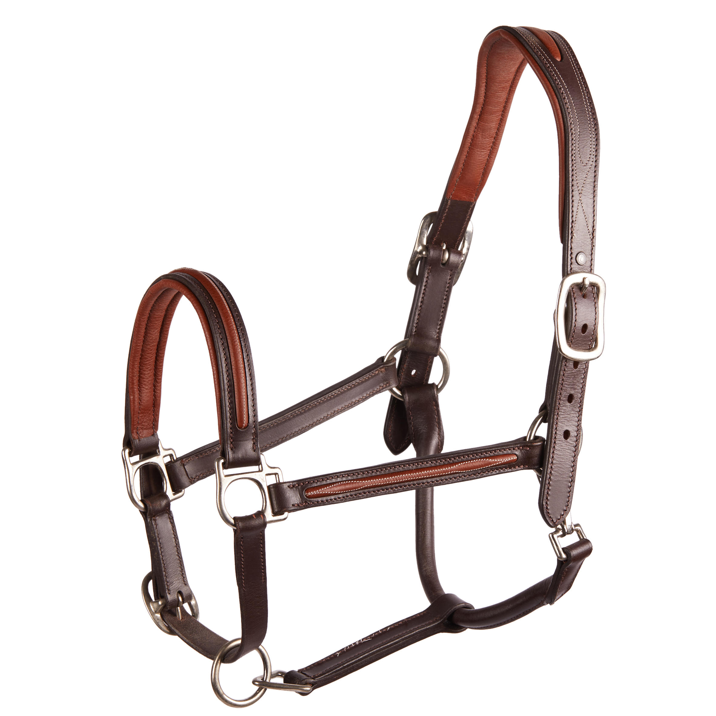 Leren halster ruitersport paard en pony 900 bruin | FOUGANZA | Decathlon.nl
