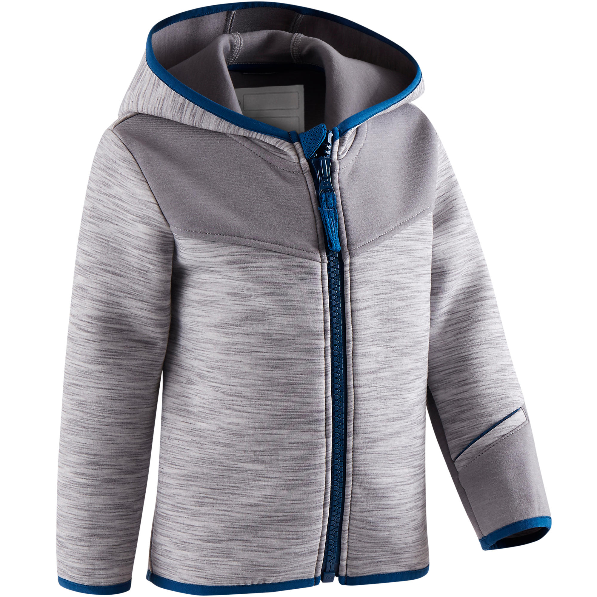 500 Baby Gym Jacket - Grey/Blue - Decathlon