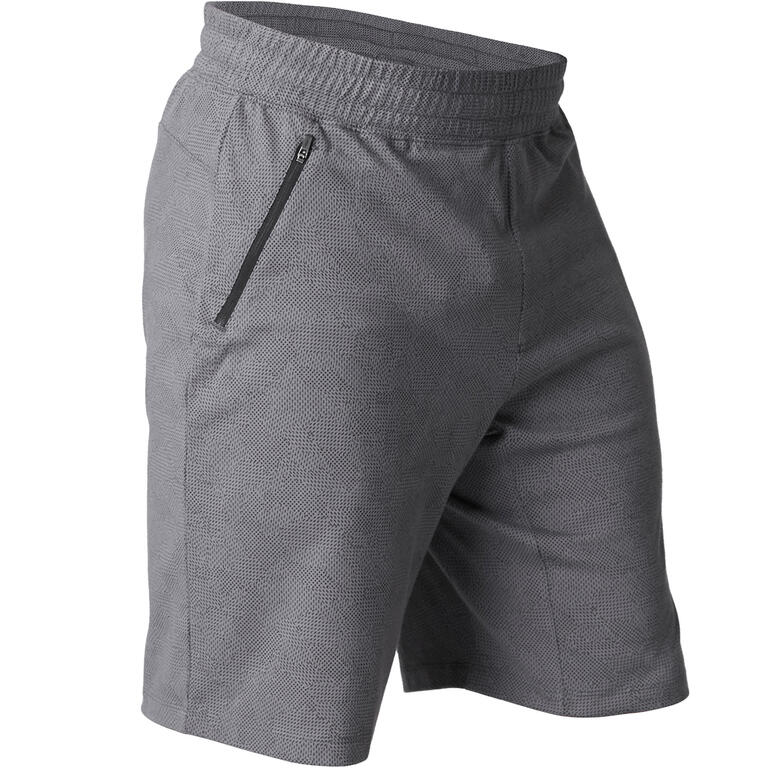 520 Regular-Fit Knee-Length Pilates & Gentle Gym Shorts - Grey