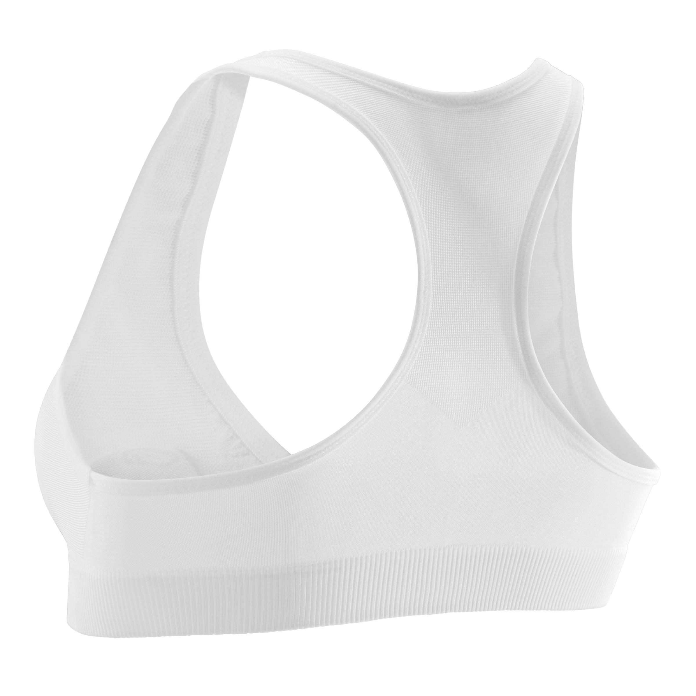 CLASSIC RUNNING BRA GLACIER WHITE - Snow white, Delicate blue - Kalenji ...