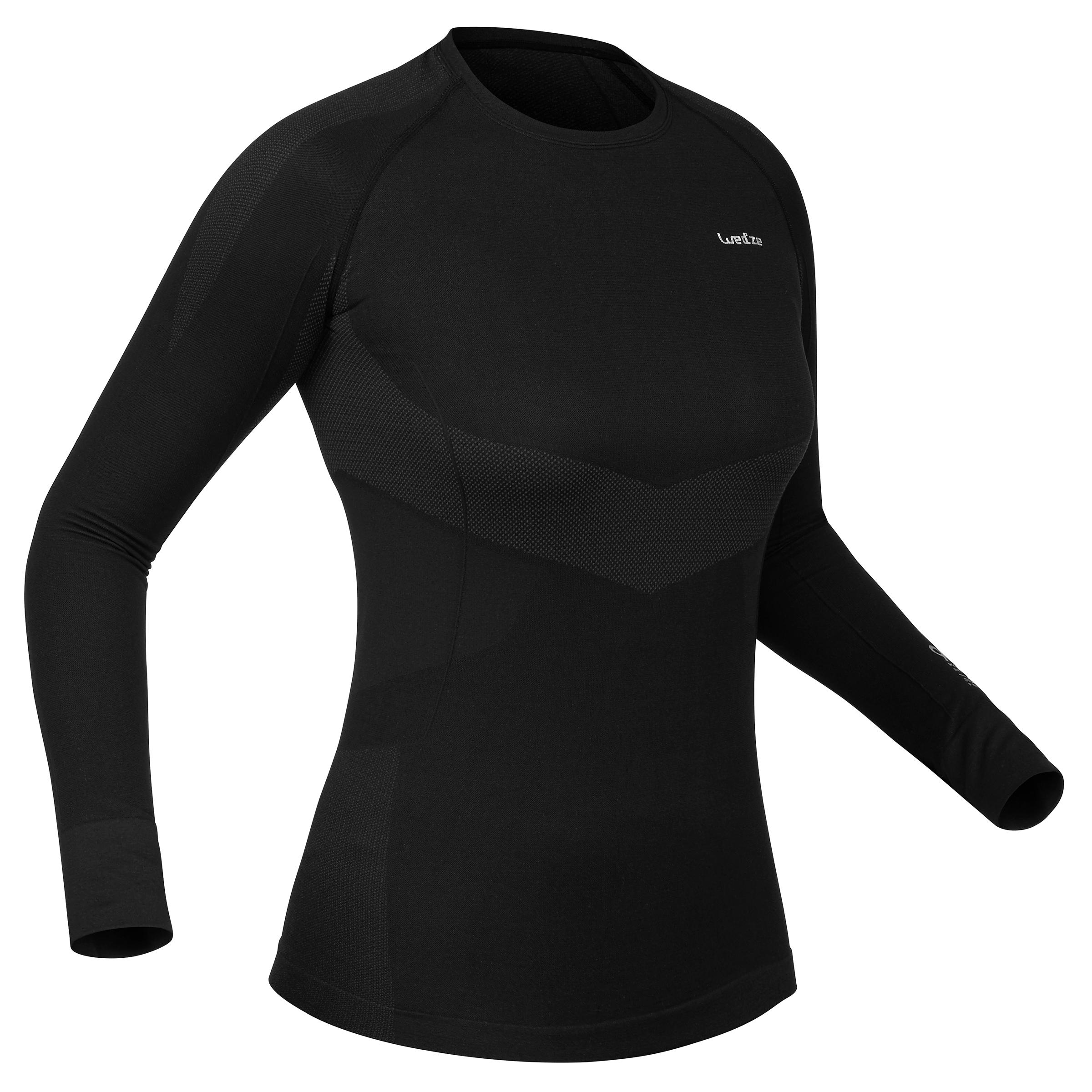 Women's Skiing Base Layer top 900 - black - Decathlon