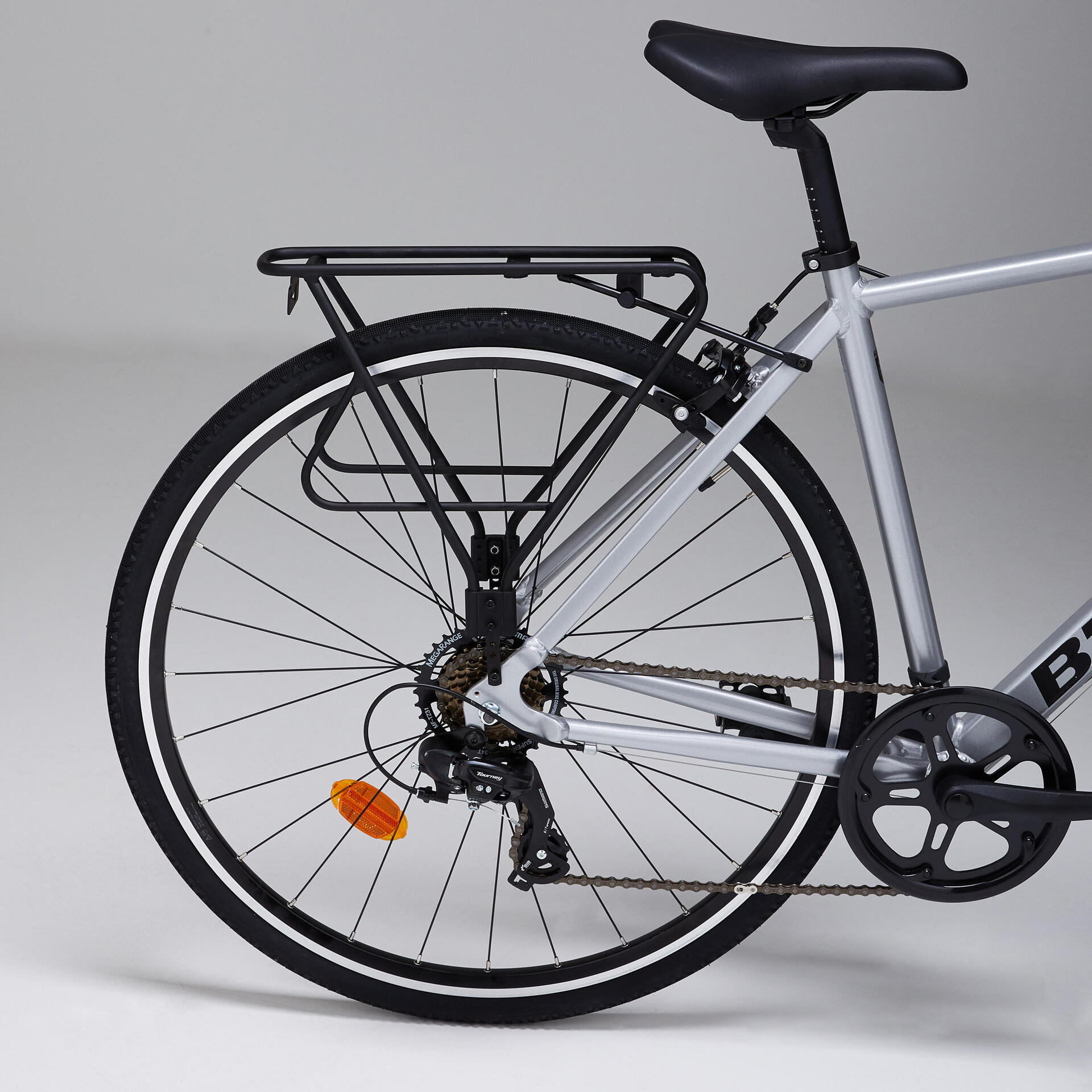 Bike Rack Elops 900 Alloy Rear 26-28 inch Ultra Light - Black