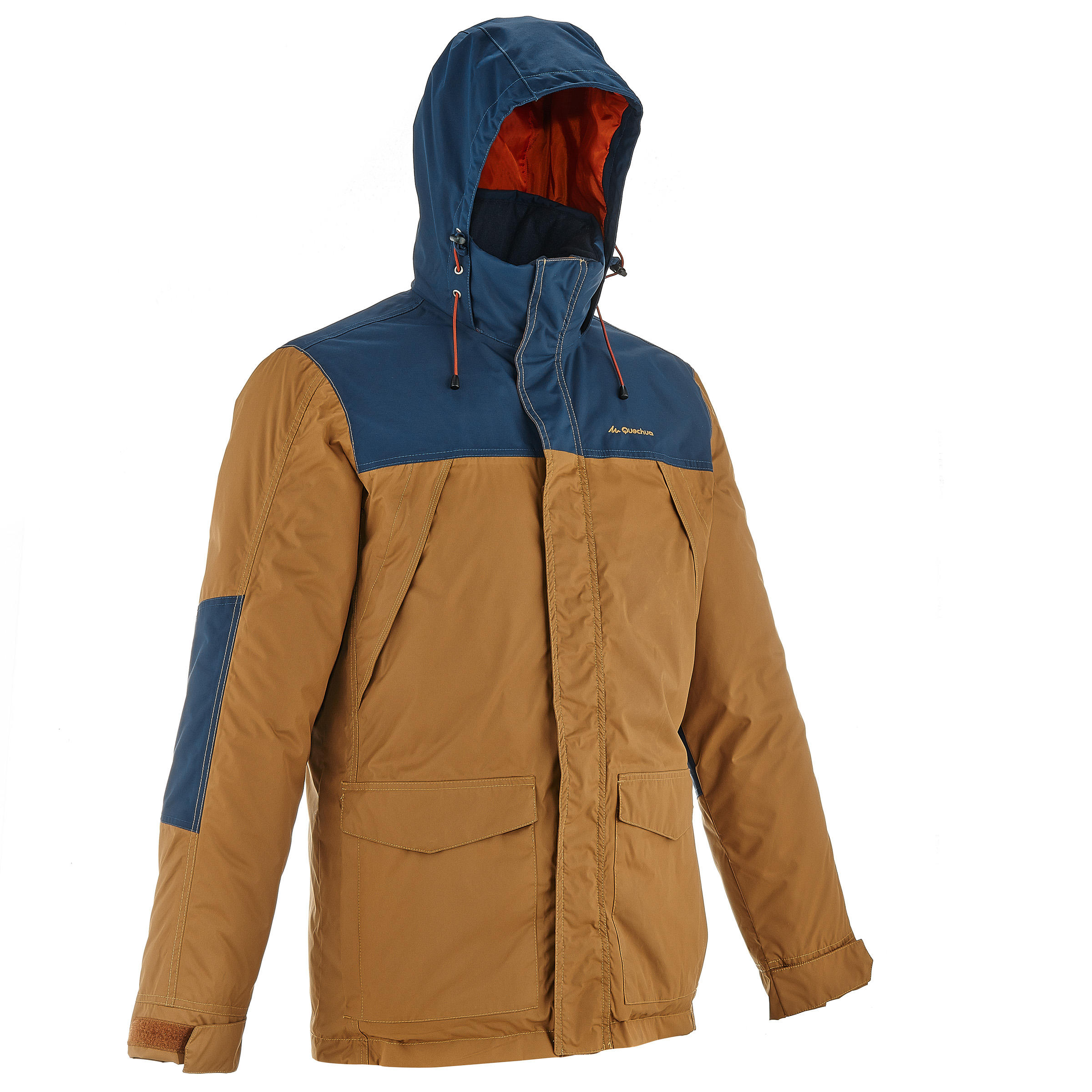 Funktionsjacke Parka Arpenaz 200 Rain Warm Herren braun - Decathlon
