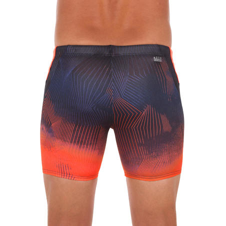 BOXER DE BAIN NATATION HOMME - LONG - GRIS / ORANGE - Decathlon Cote d ...