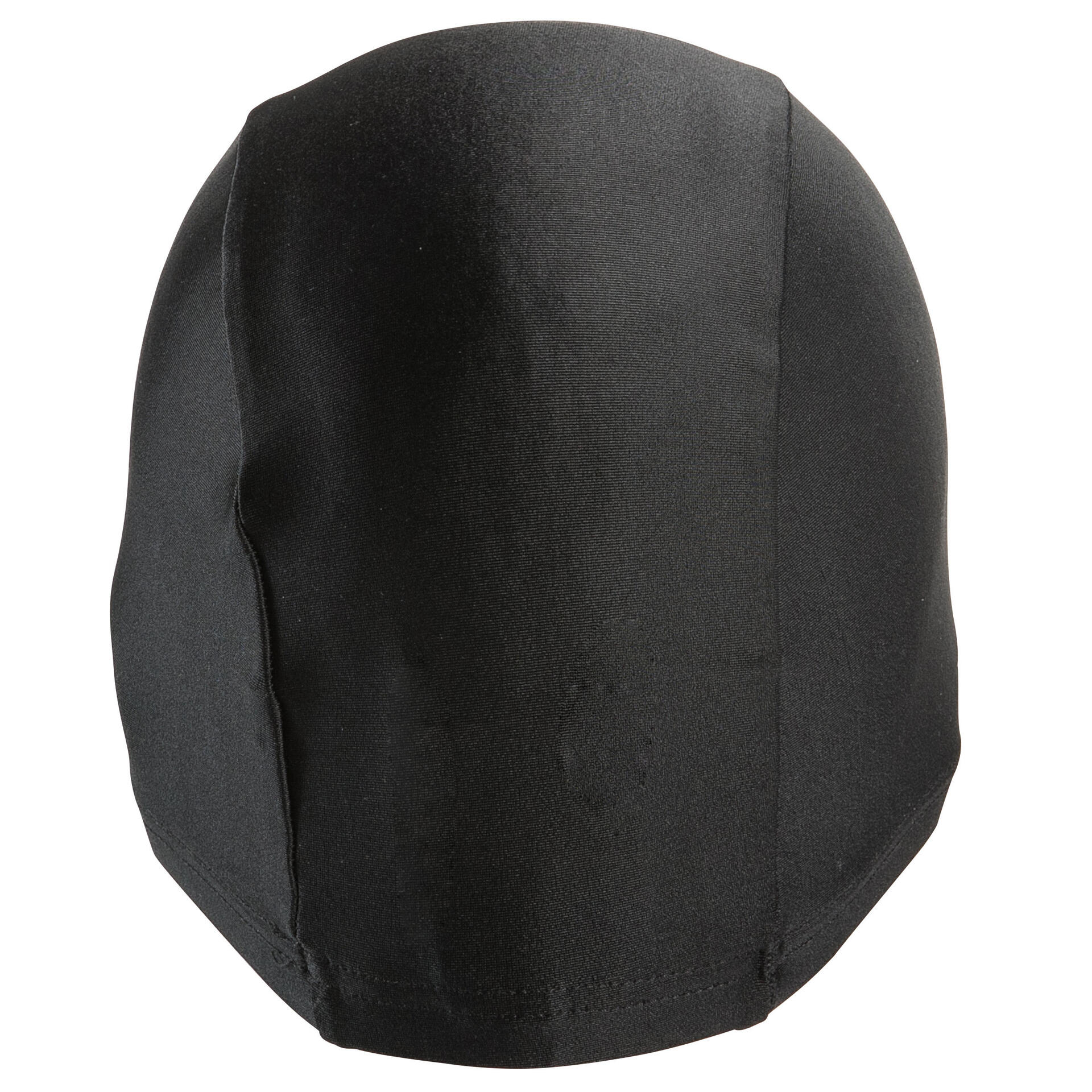 Mesh Fabric Swimming Cap, Sizes S and L - Black