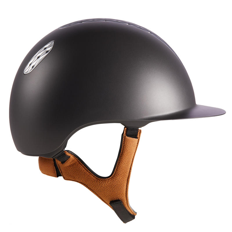 Adult and Kids' Horse Riding Helmet 520 - Grey/Camel
