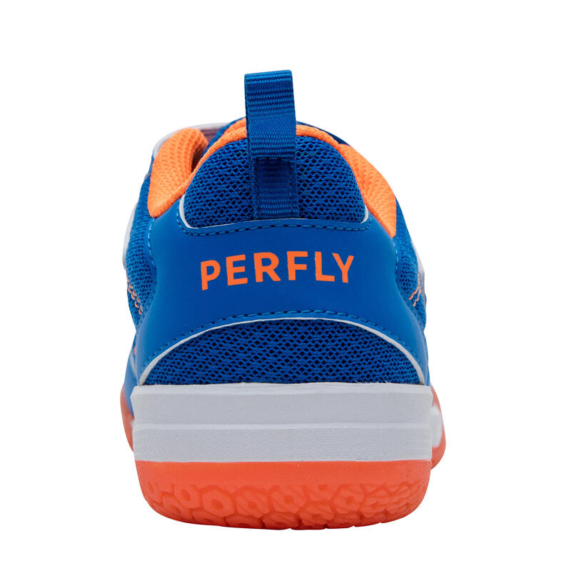 JUNIOR BADMINTON SHOES BS 160 NAVY GREEN PERFLY - Decathlon