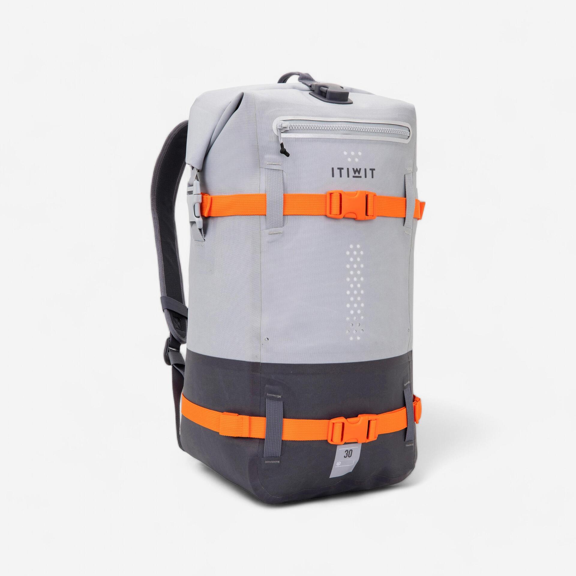 Waterproof backpack 30 l grey