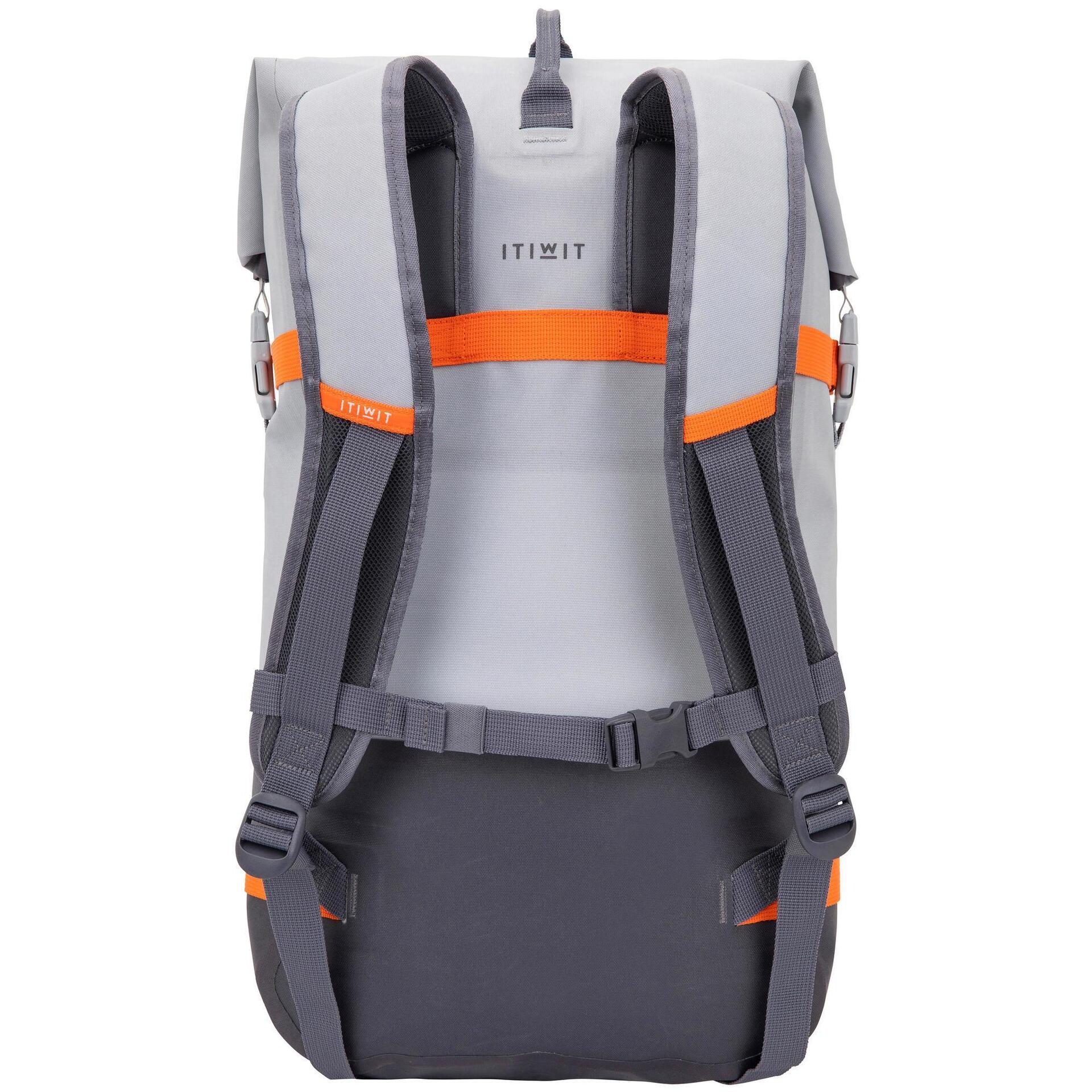 Waterproof backpack 30 l grey