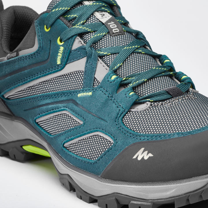Scarpe trekking uomo MH100 WTP impermeabili grigie QUECHUA | DECATHLON