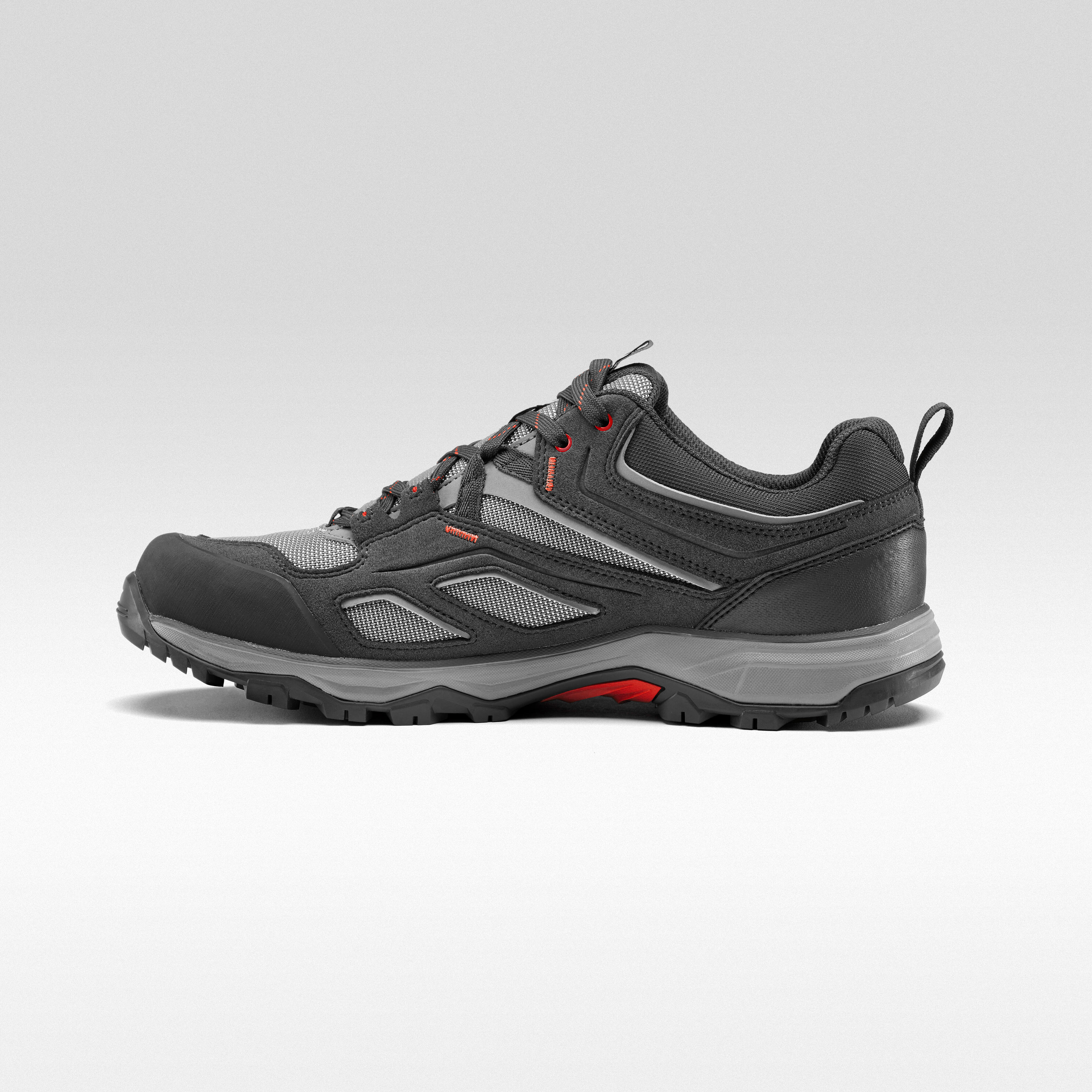 Men Mountain Hiking Waterproof Shoes MH100 - Grey