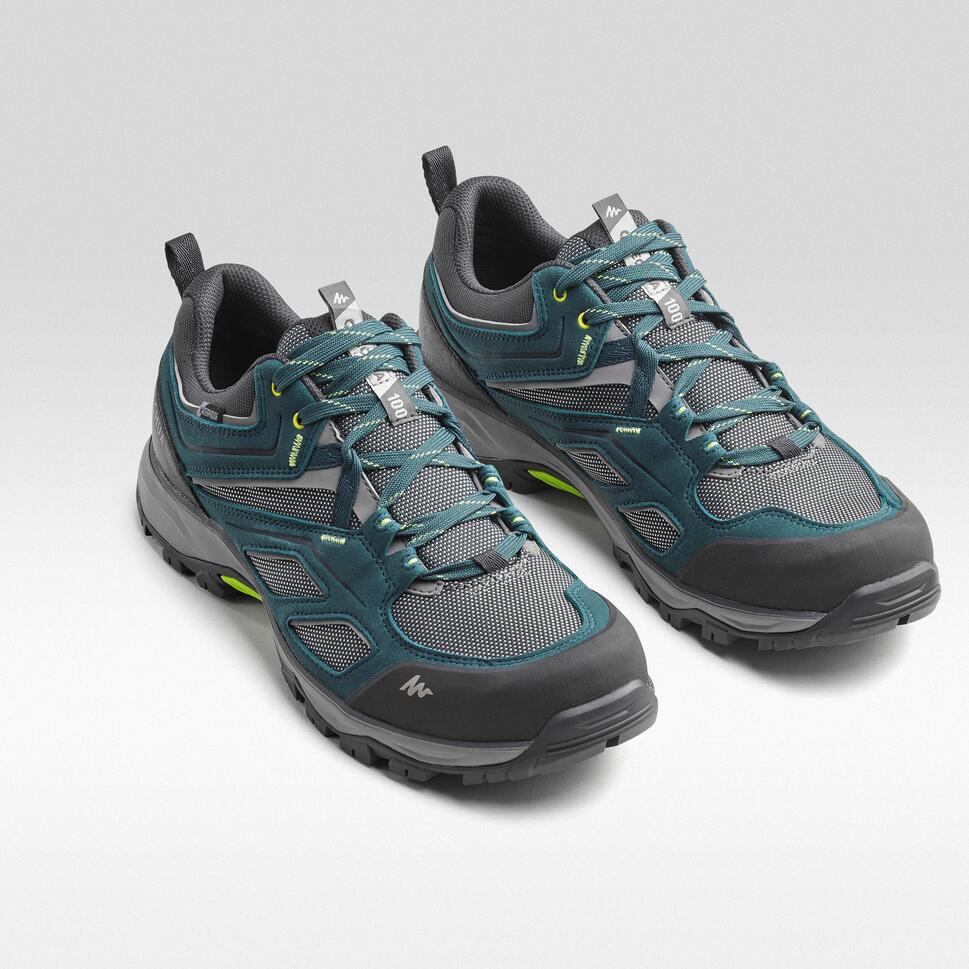 Scarpe trekking uomo MH100 WTP impermeabili grigie QUECHUA | DECATHLON