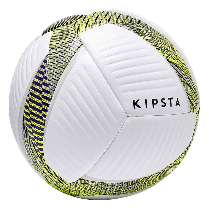 500 Hybrid 63 cm Futsal Football - White/Yellow - Decathlon