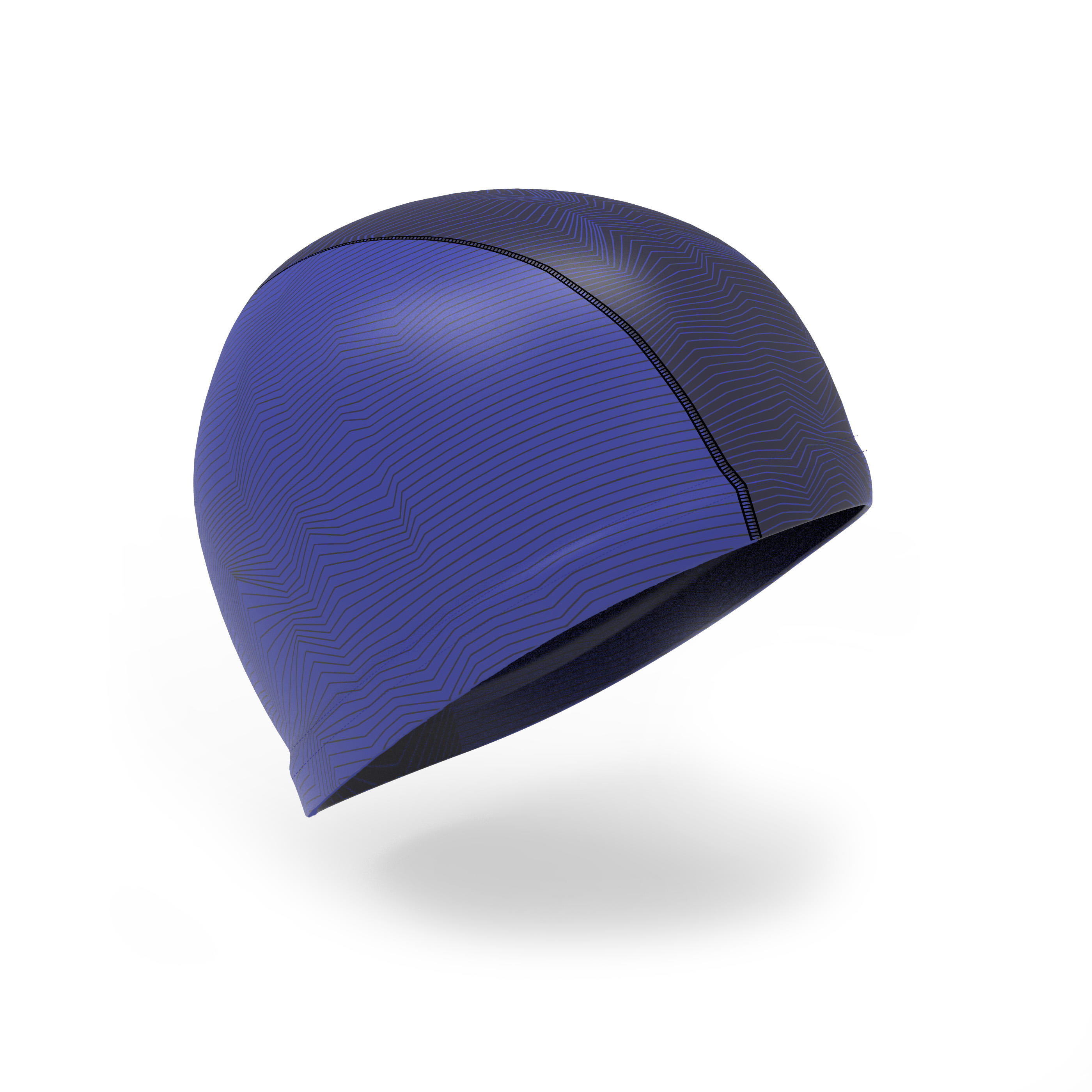 Swim Cap Silicone mesh- Blue Black