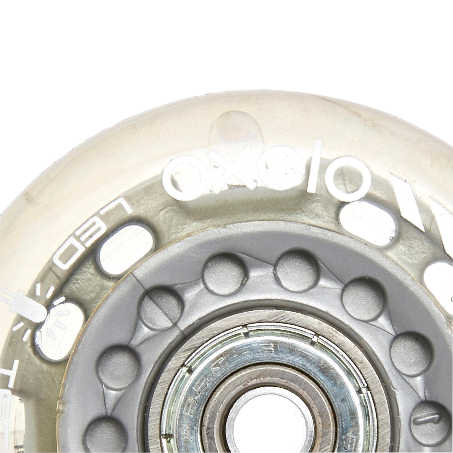 Set of 2 Light-Up 63 mm 80A Inline Skate Wheels + Bearings