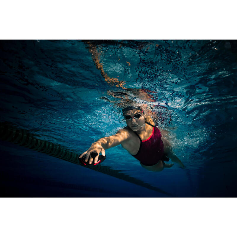 PALAS DE NATAÇÃO FINGER PADDLE 900 QUICK'IN PRETO VERMELHO NABAIJI ...