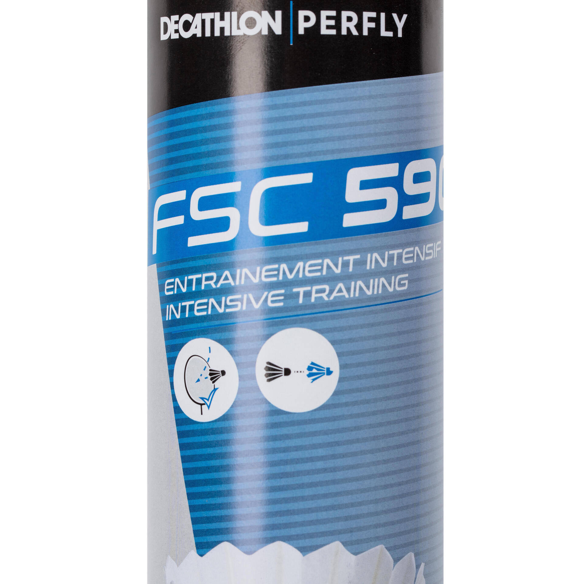 Badminton Feather Shuttlecock Perfly FSC590 Speed 76 X 12