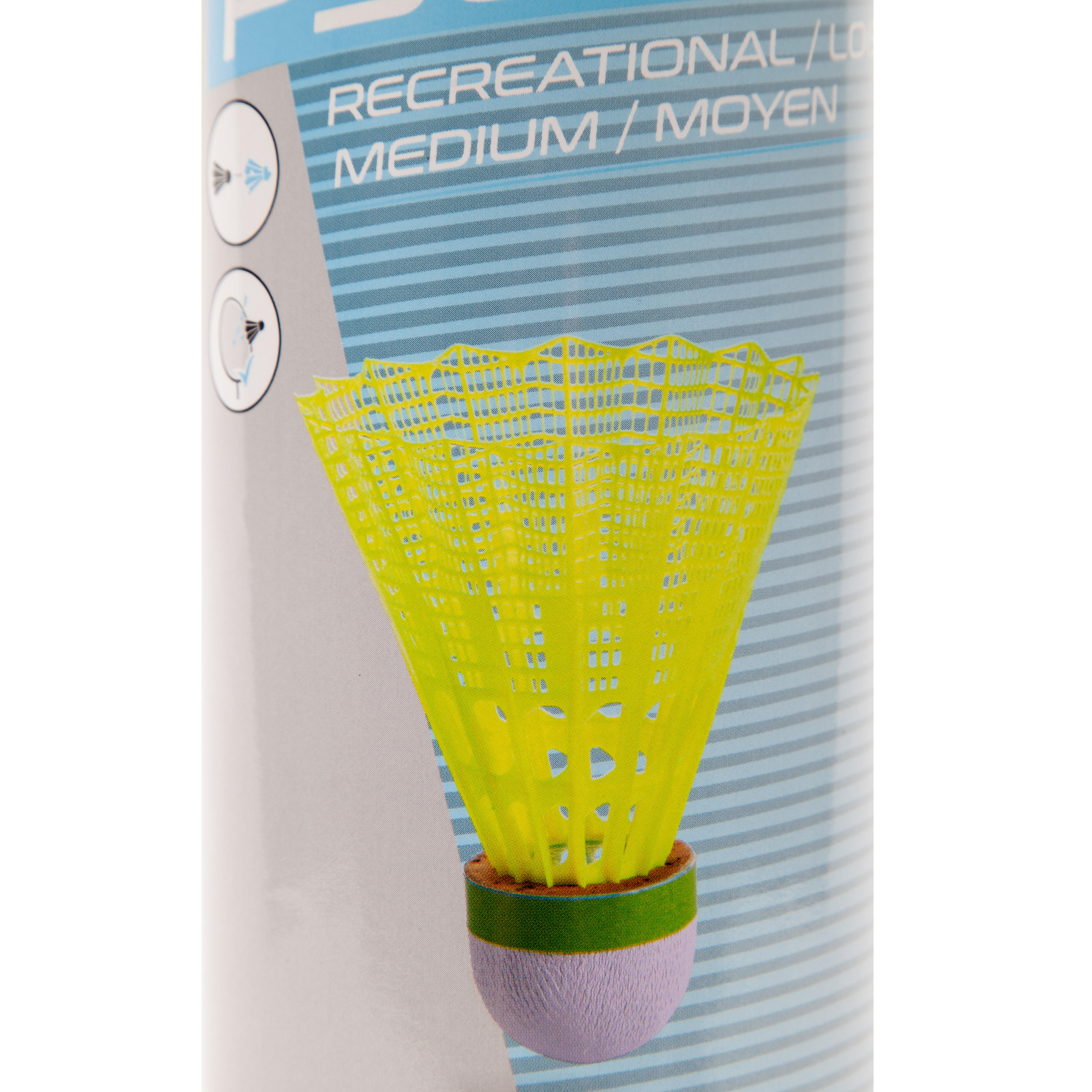 Plastic Badminton Birdie 6-pk - PSC 500 Yellow - Fluo lime yellow ...