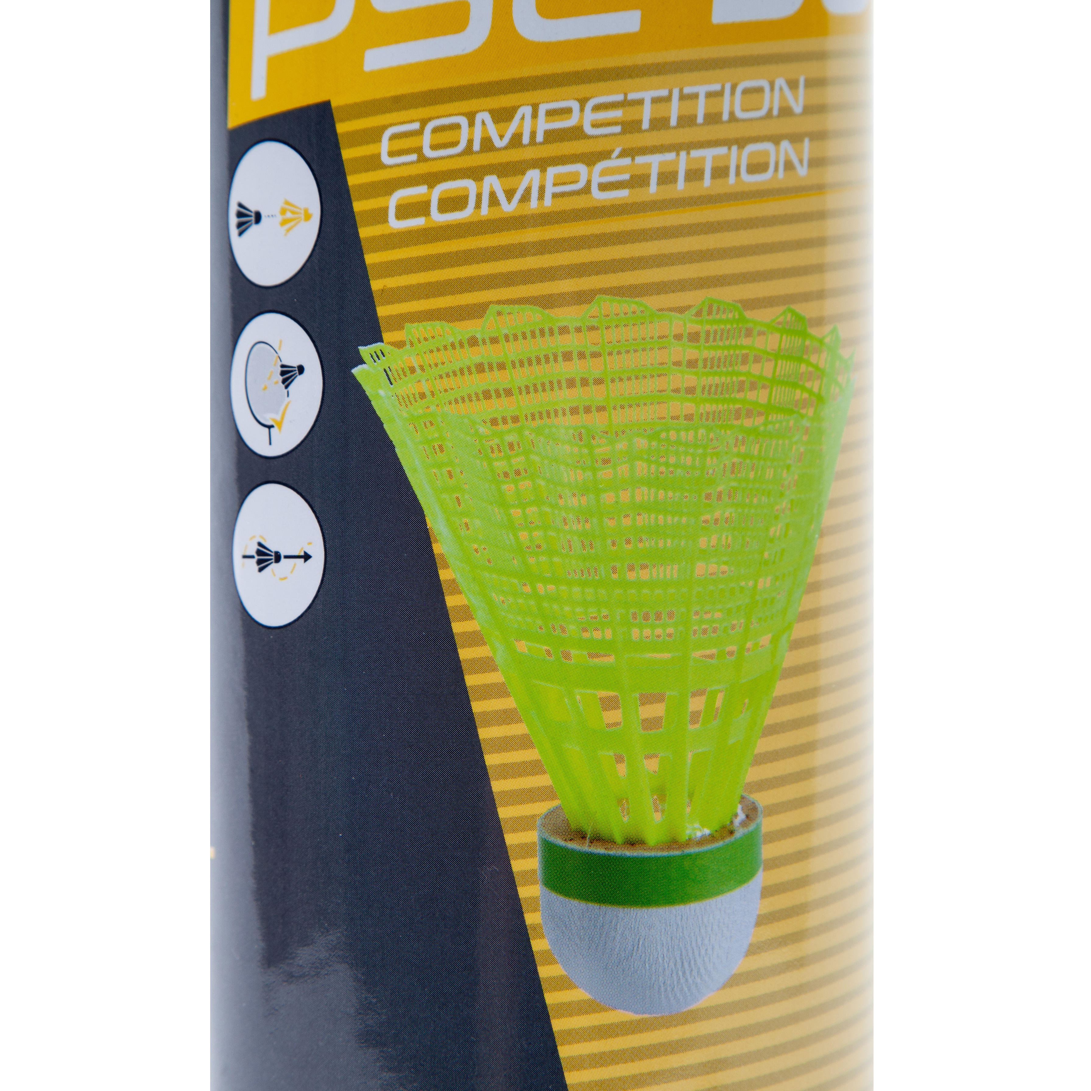 Plastic Badminton Birdie 6-pk - PSC 900 Yellow - Fluo yellow - Perfly ...