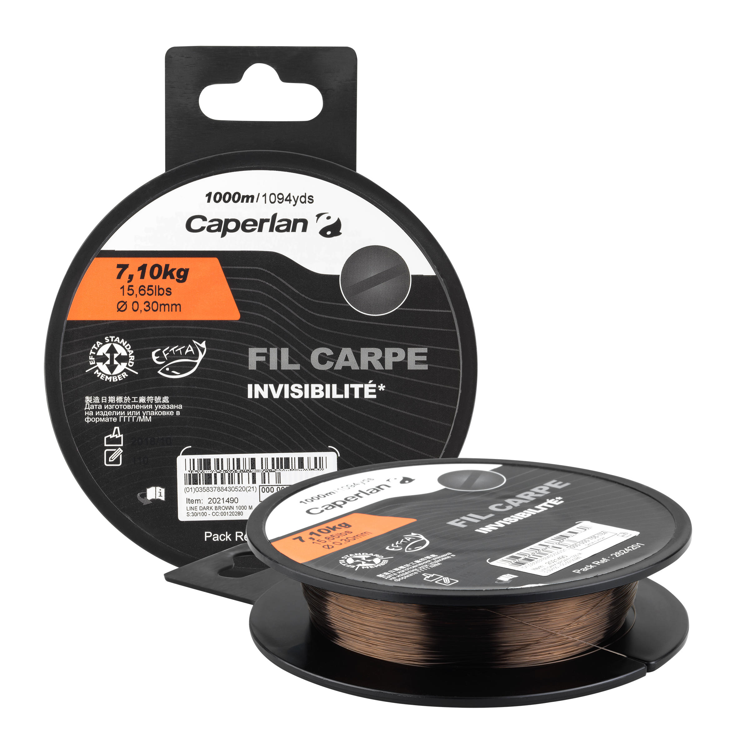Carp Fishing Line 1000 m - Brown - Caperlan - Decathlon