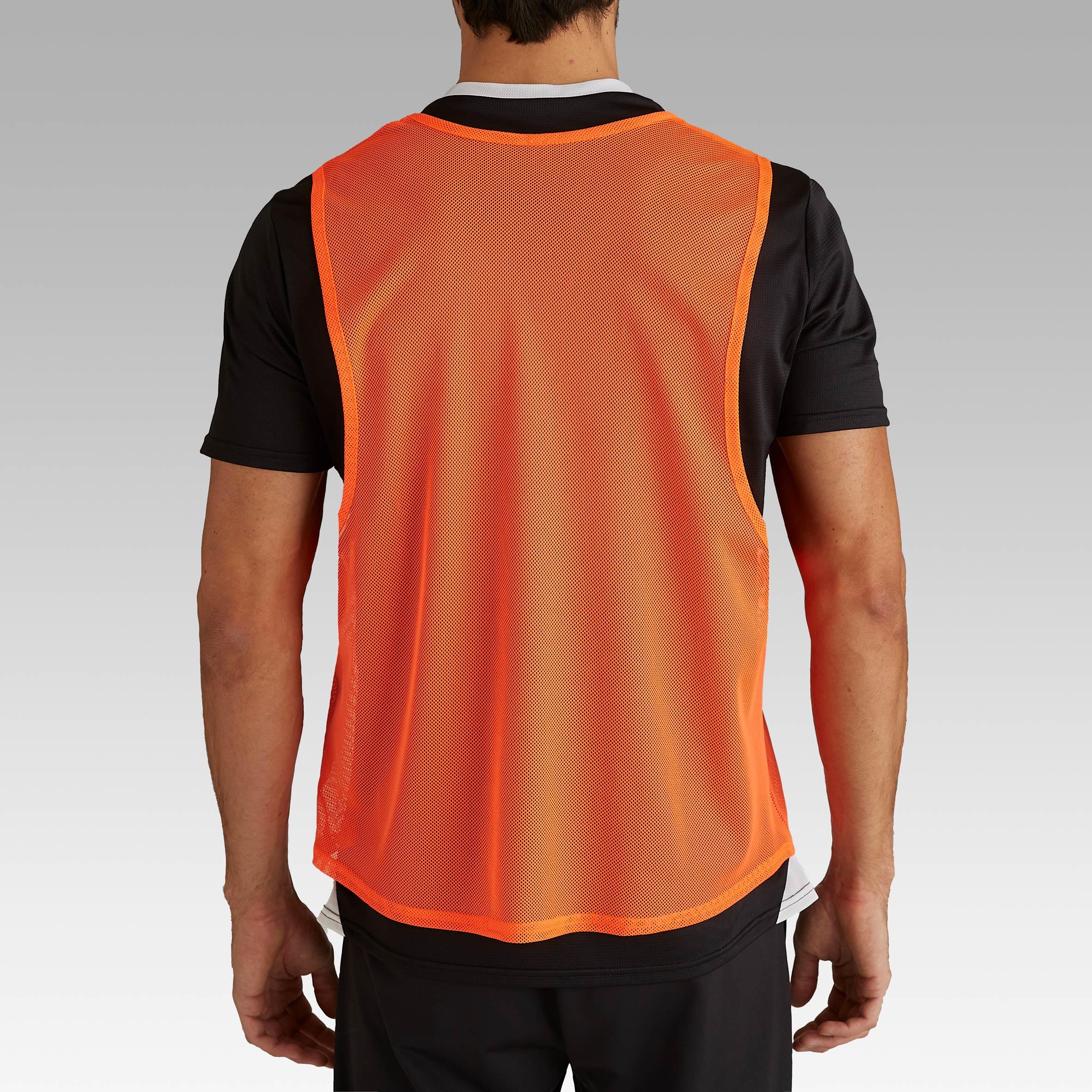 Team Sports Bib - Adults - Fluo blood orange - Kipsta - Decathlon