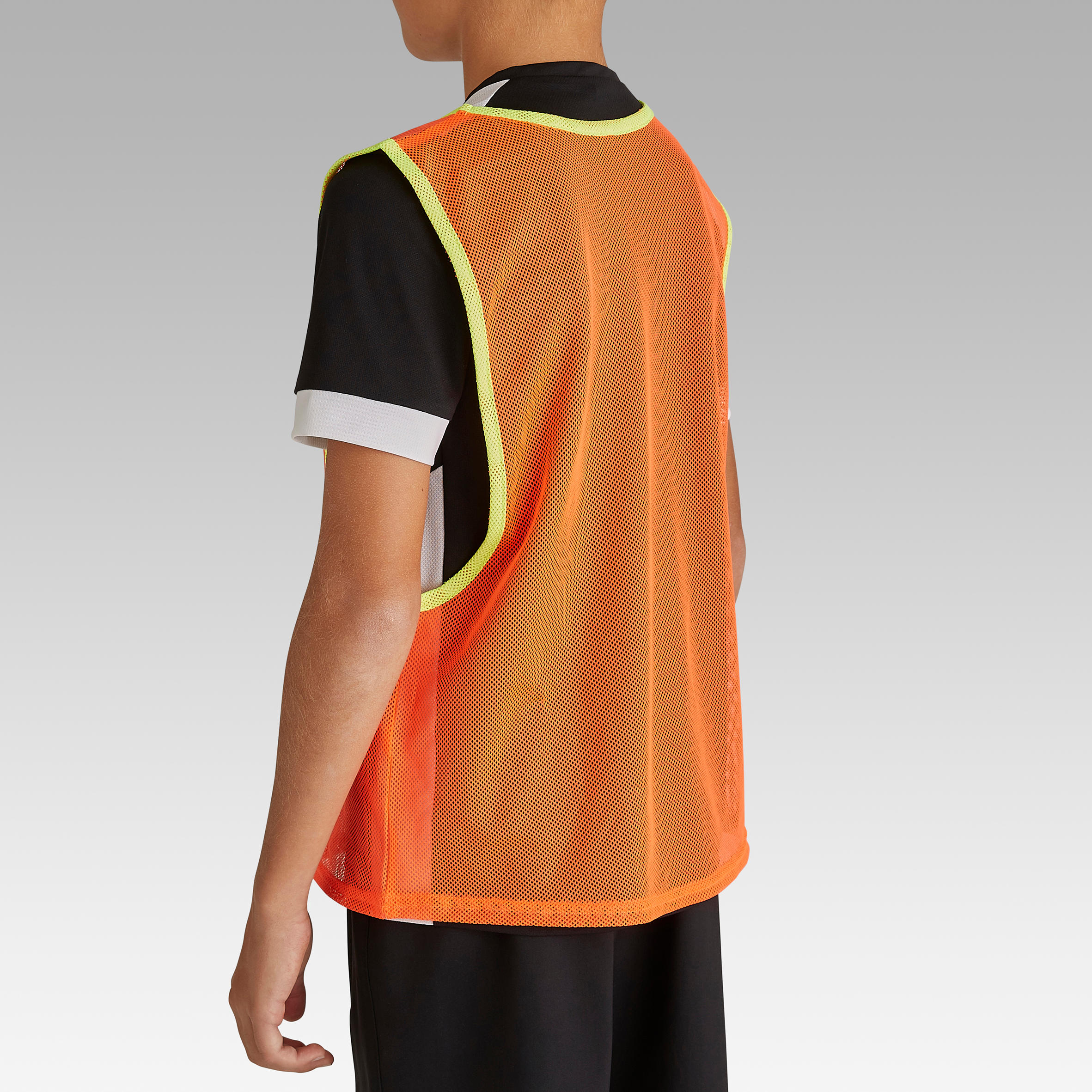 Team Sports Bib - Kids - Fluo blood orange - Kipsta - Decathlon