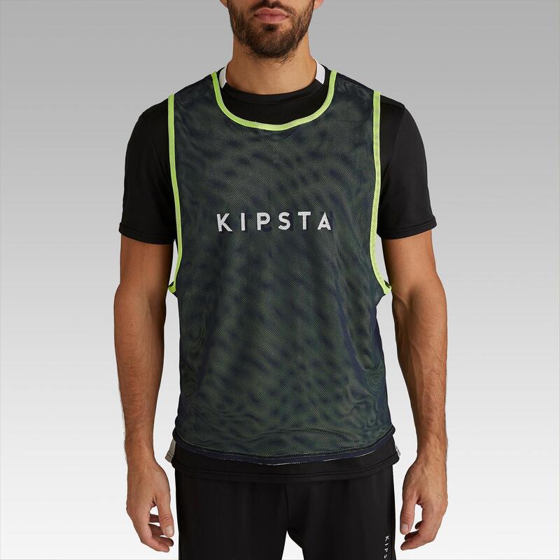 Reversible Adult Sports Bib - Yellow/Blue KIPSTA - Decathlon