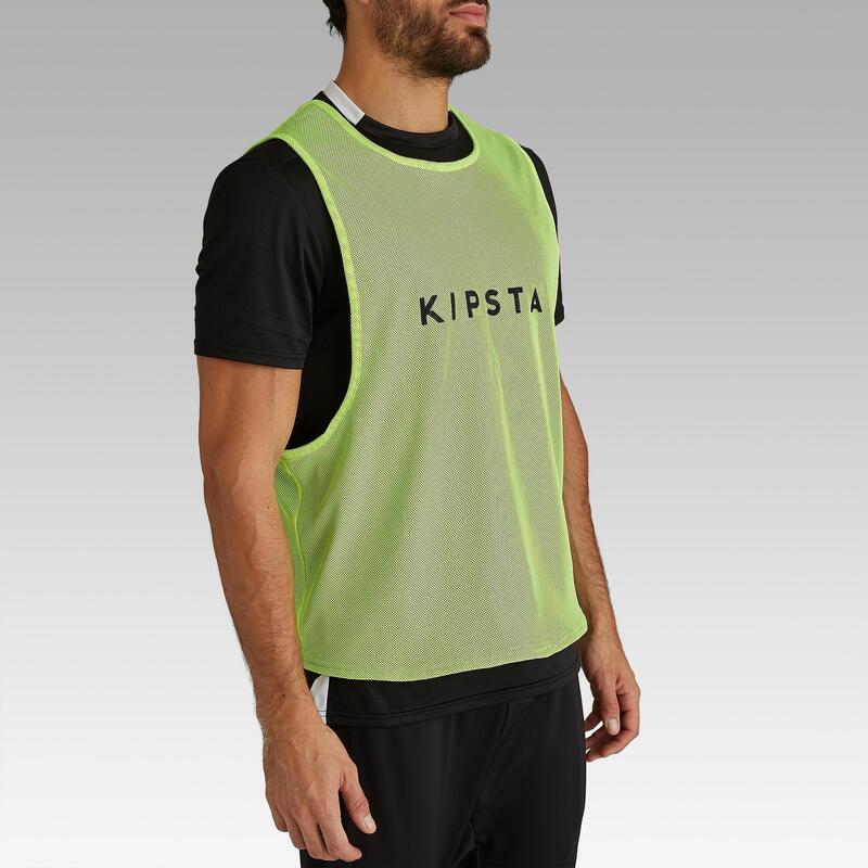 Reversible Adult Sports Bib - Yellow/Blue KIPSTA - Decathlon