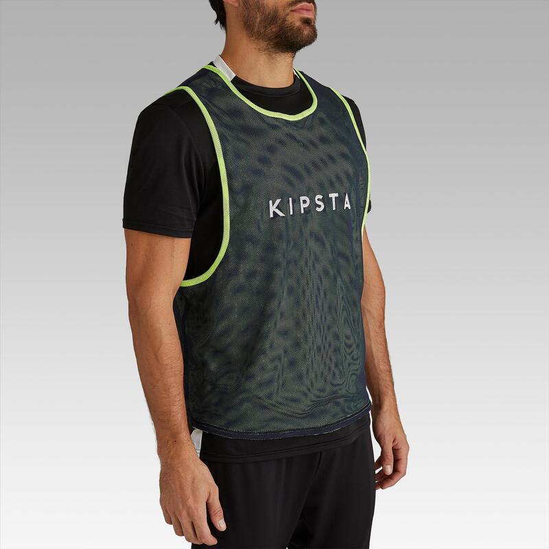 Reversible Adult Sports Bib - Yellow/Blue KIPSTA - Decathlon