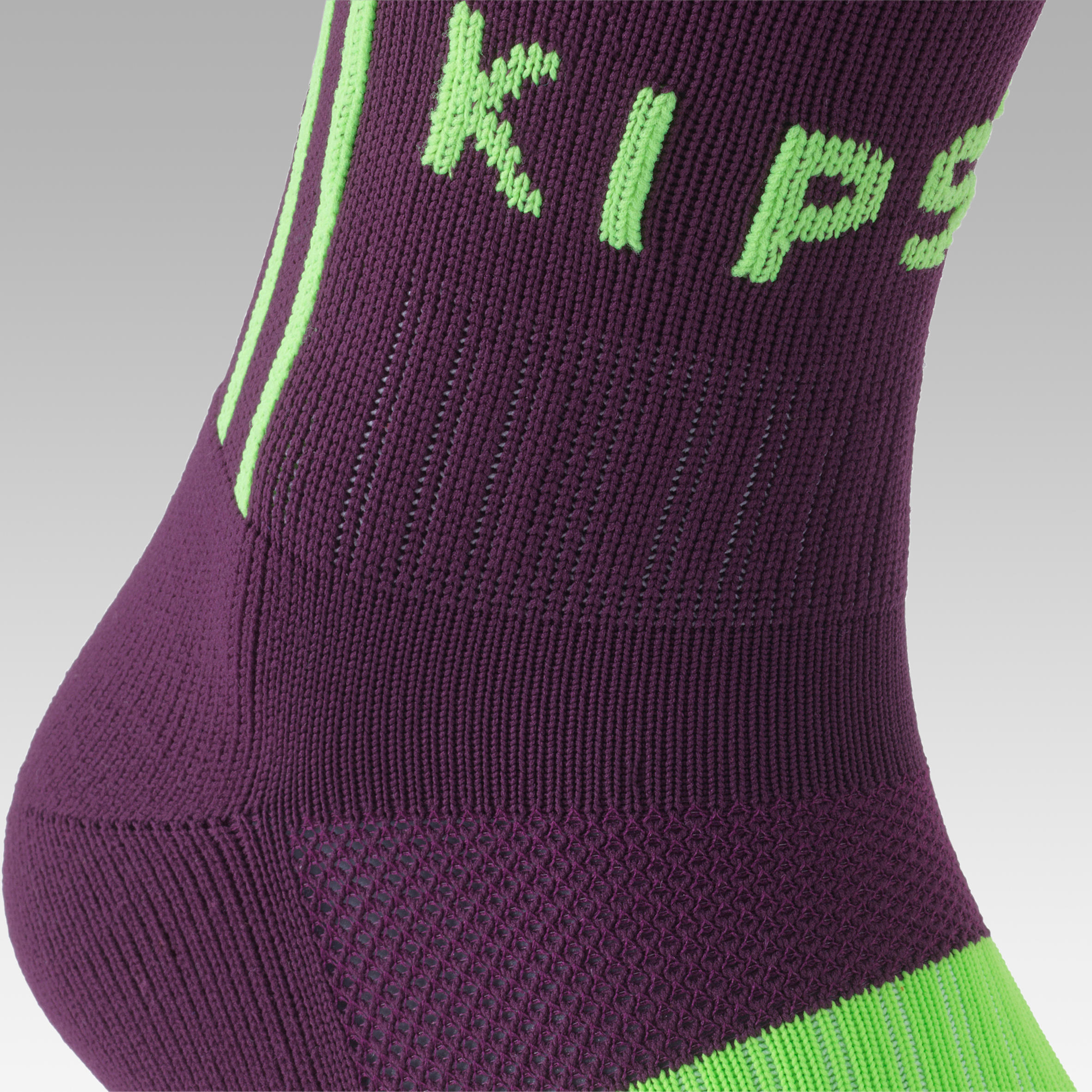 Medias Fútbol Kipsta F500 Adulto Morado Verde | Decathlon