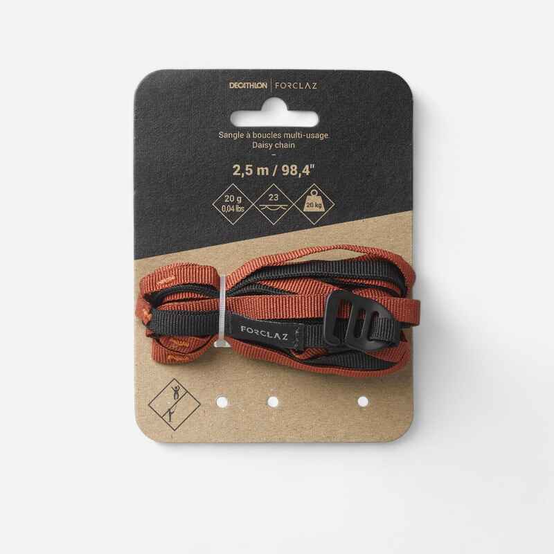 Ultra-Light and Versatile Daisy Chain - Black Orange - Decathlon