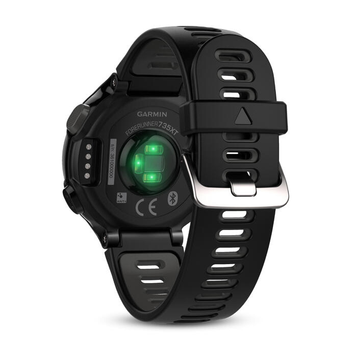 Montre GPS multisports avec cardio poignet FORERUNNER 735 XT noire ...