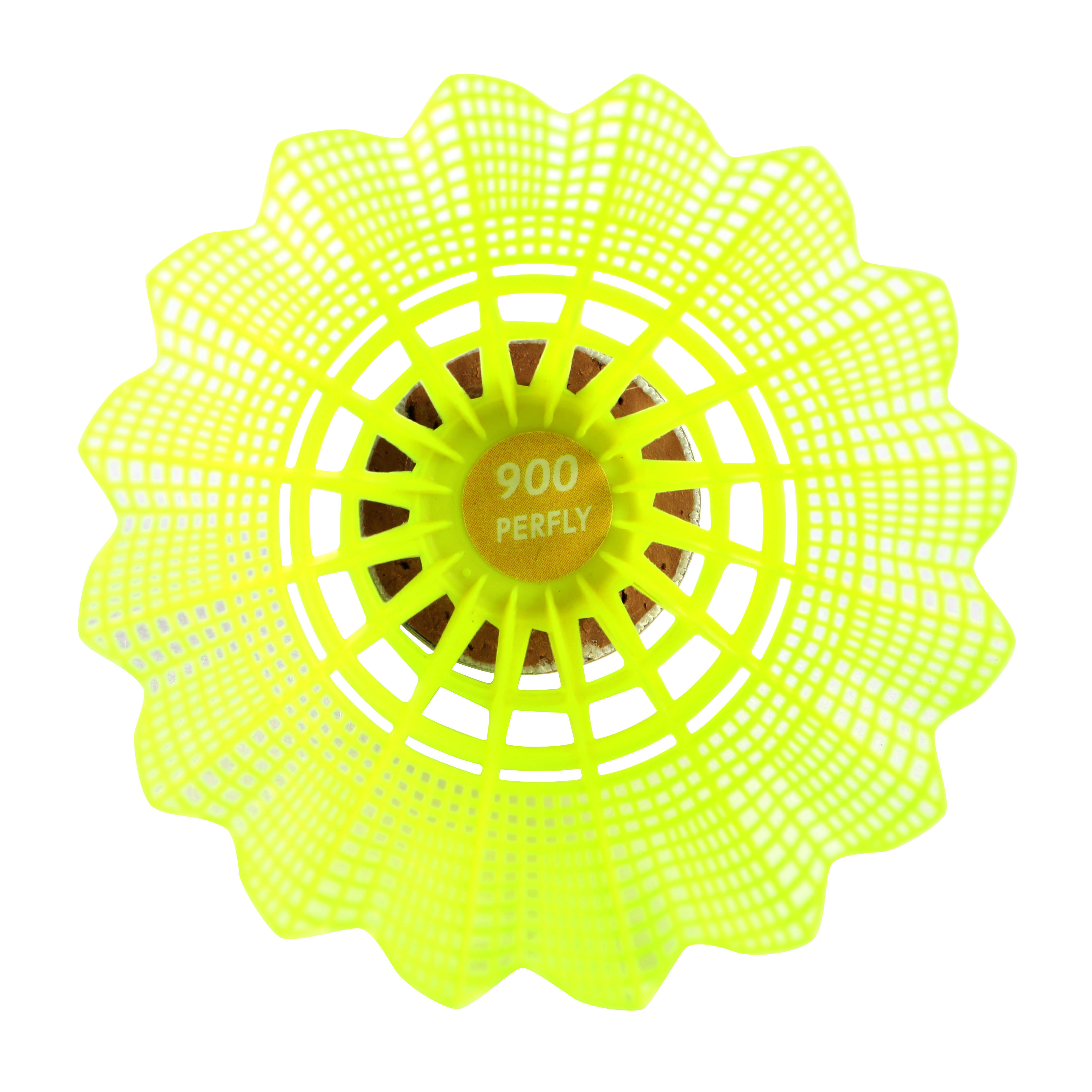 Plastic Badminton Birdie 6-pk - PSC 900 Yellow - Fluo yellow - Perfly ...