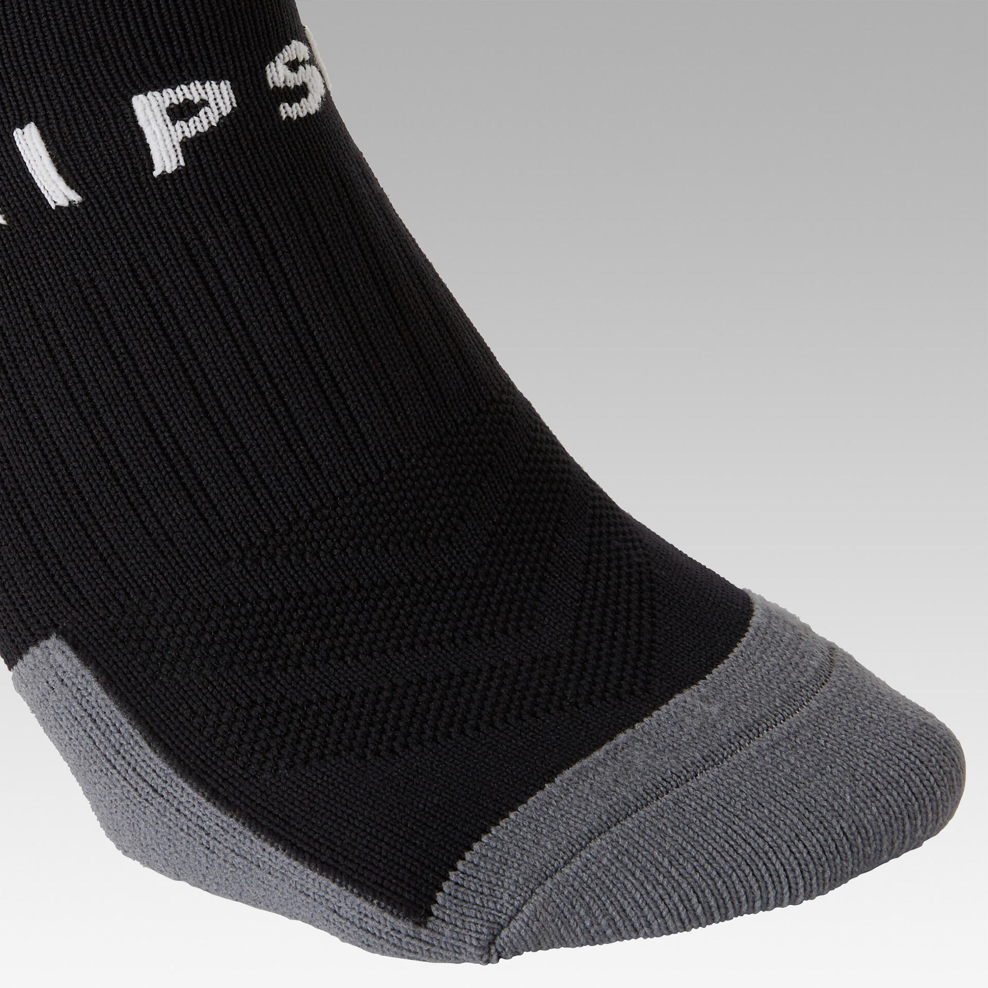 Kids' Football Socks Viralto Club - Black with Stripes