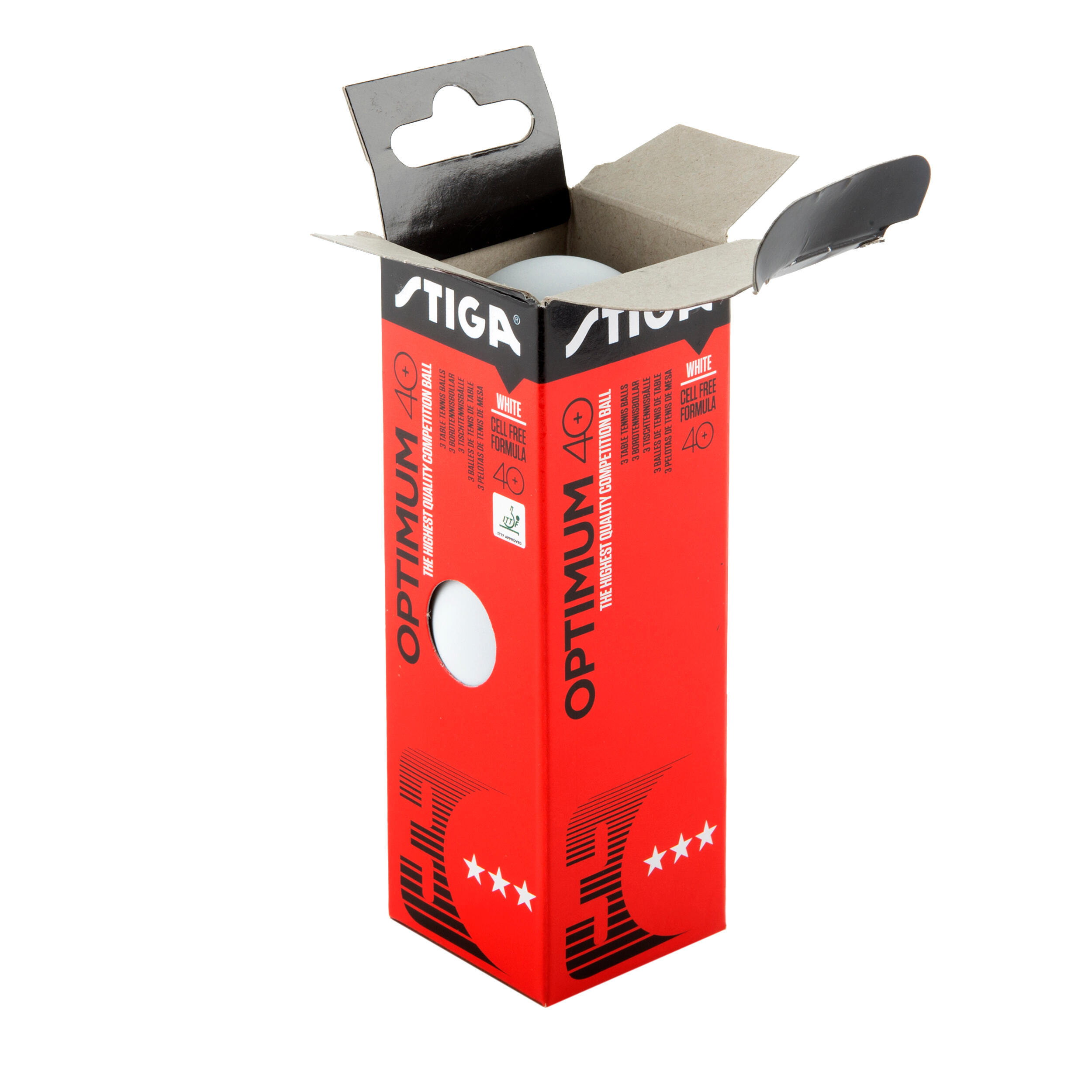 Optimum Plastic 3-Star Table Tennis Balls x3 - White STIGA | Decathlon