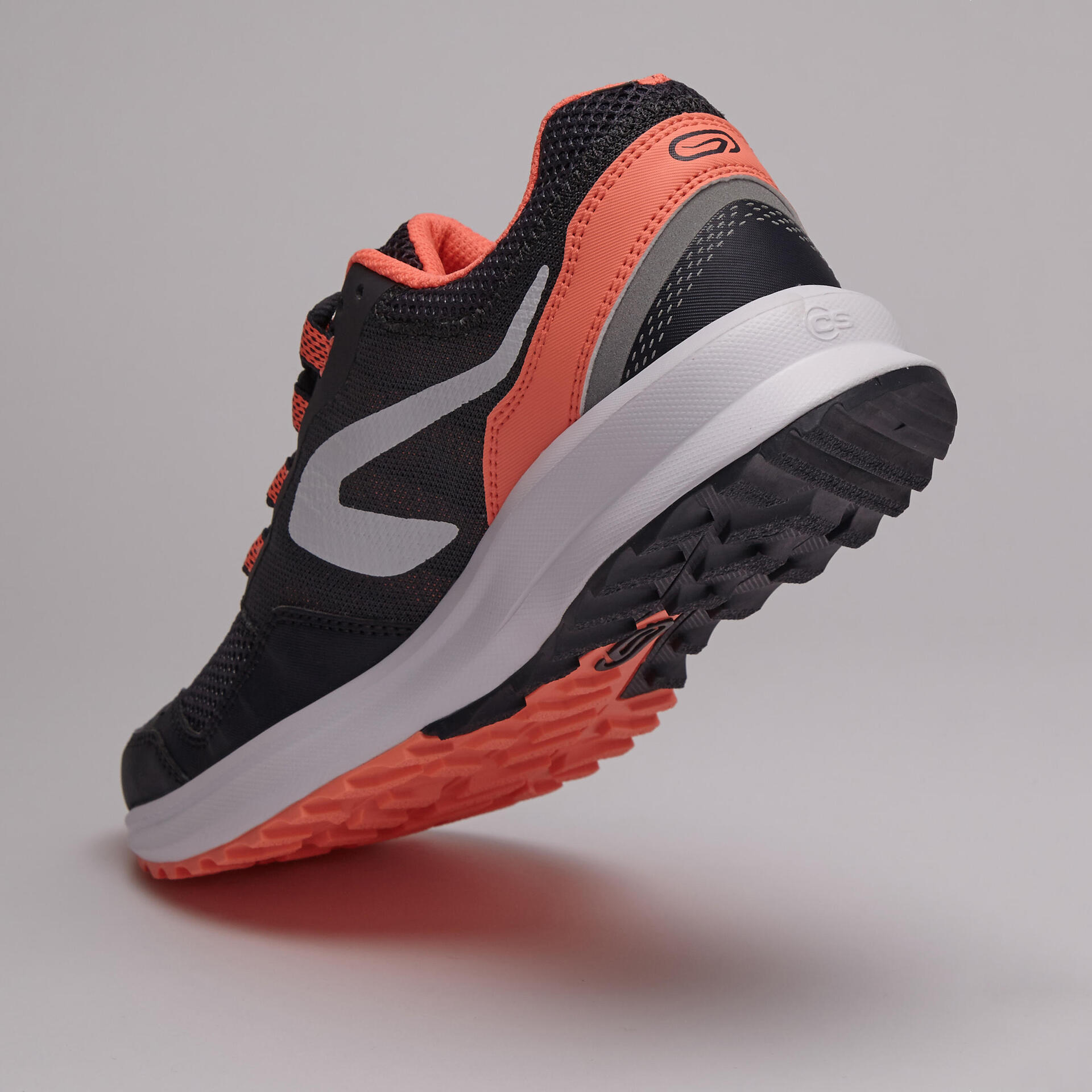 KALENJI RUN ACTIVE GRIP WOMEN'S RUNNING SHOES - GREY CORAL