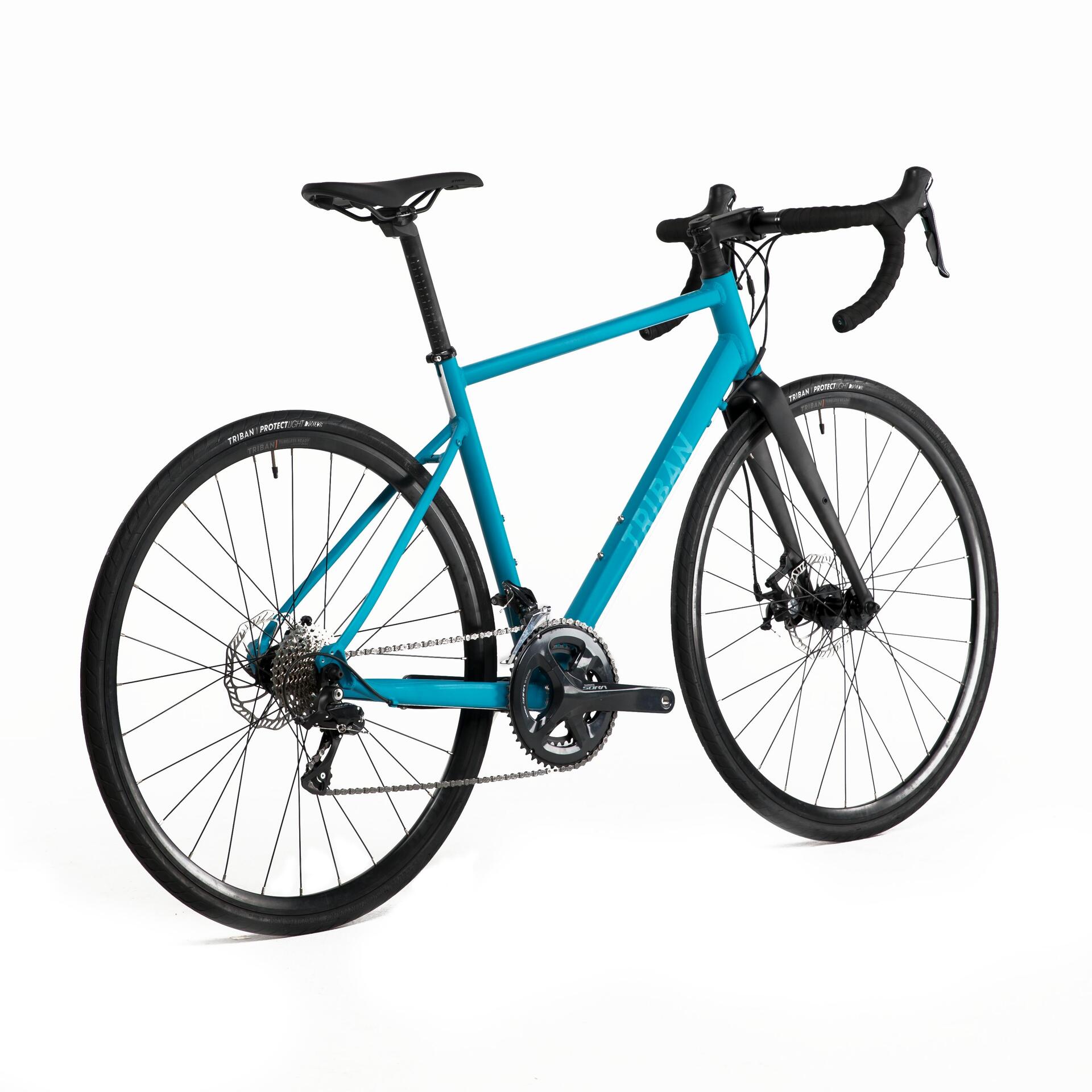 Triban RC 500 Disc Road Bike Sora - Turqoise Blue