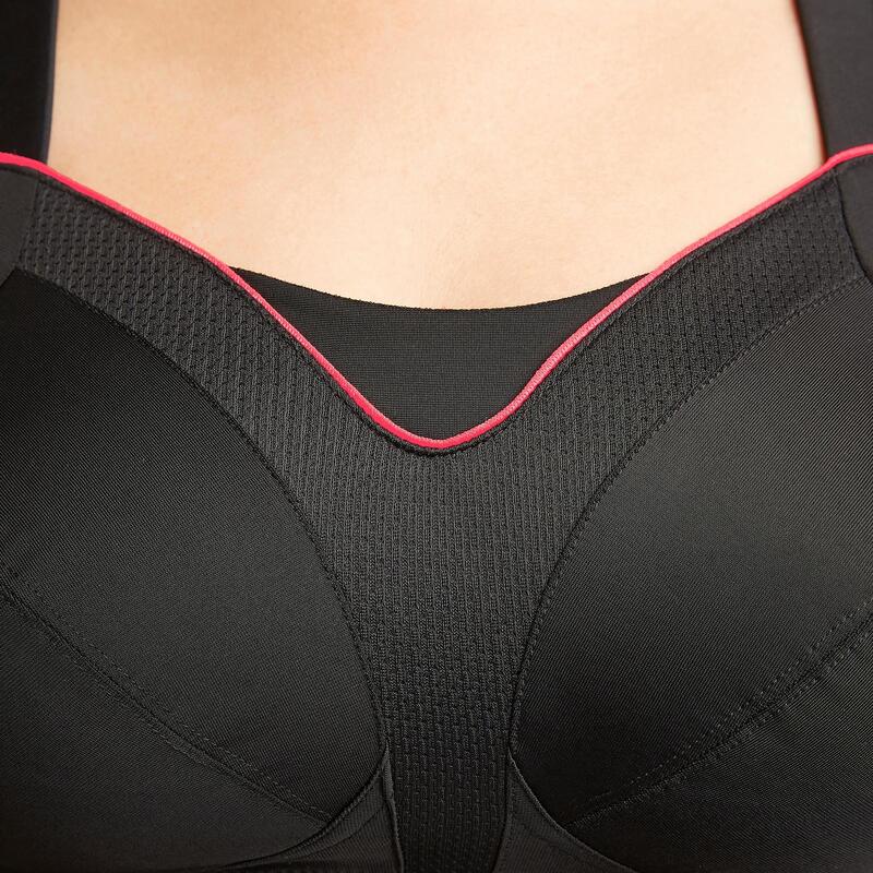 Soutien Gorge De Running Grandes Tailles Noir Lisere Kalenji Decathlon
