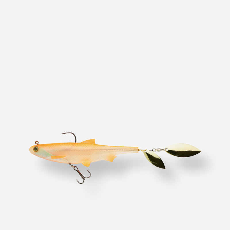 LURE FISHING ROACHSPIN 150 ORANGE BLADED SHAD SOFT LURE - Decathlon