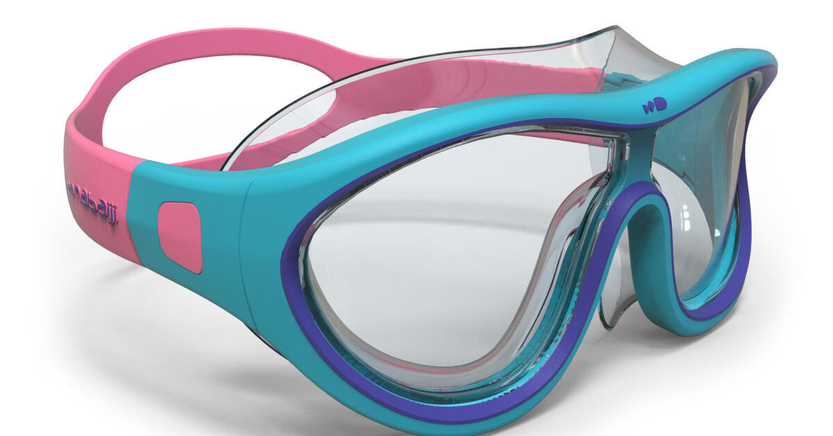 100 SWIMDOW Swim Mask, Size S - Blue Pink