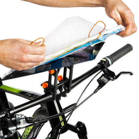 Rotating mountain bike orienteering and adventure race map holder ...