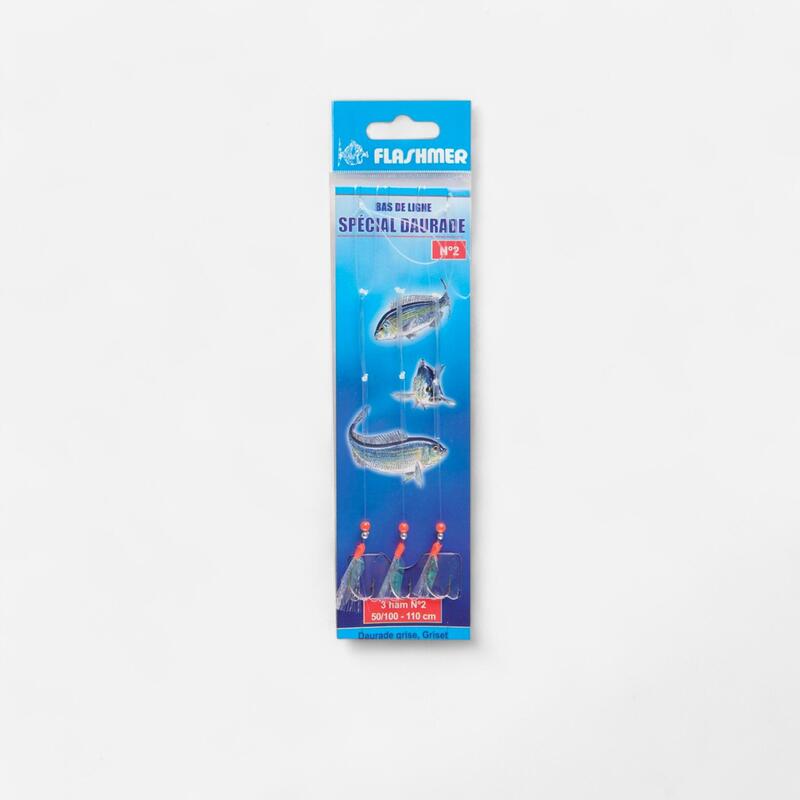FLASHMER - Forfac Doradă 3 Cârlige Nr.2 Pescuit Marin | Decathlon