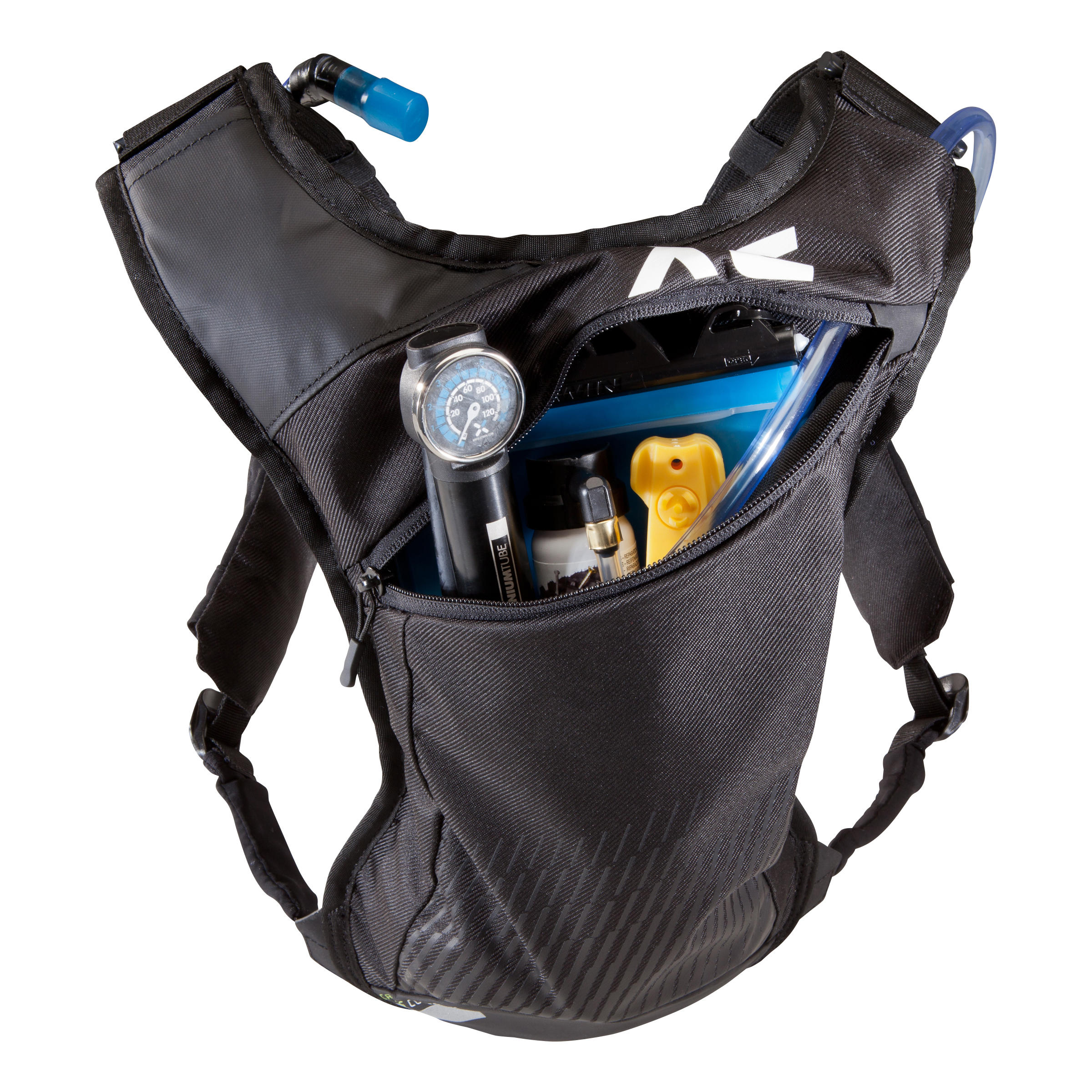 Mountain Bike Hydration Backpack XC Light 2.5L/2L Water - Black - Black ...