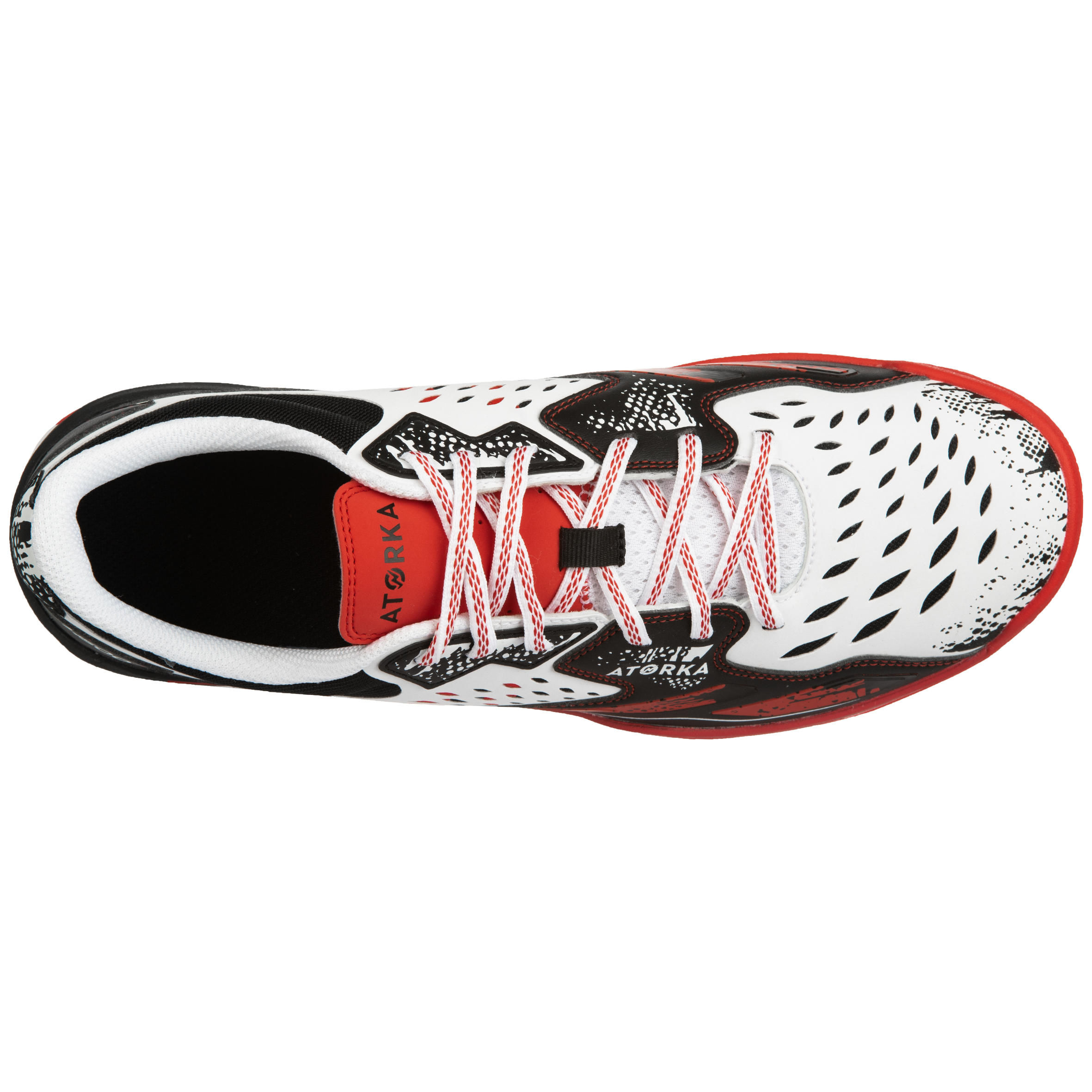 H500 Handball Shoes - White/Red/Black - Decathlon