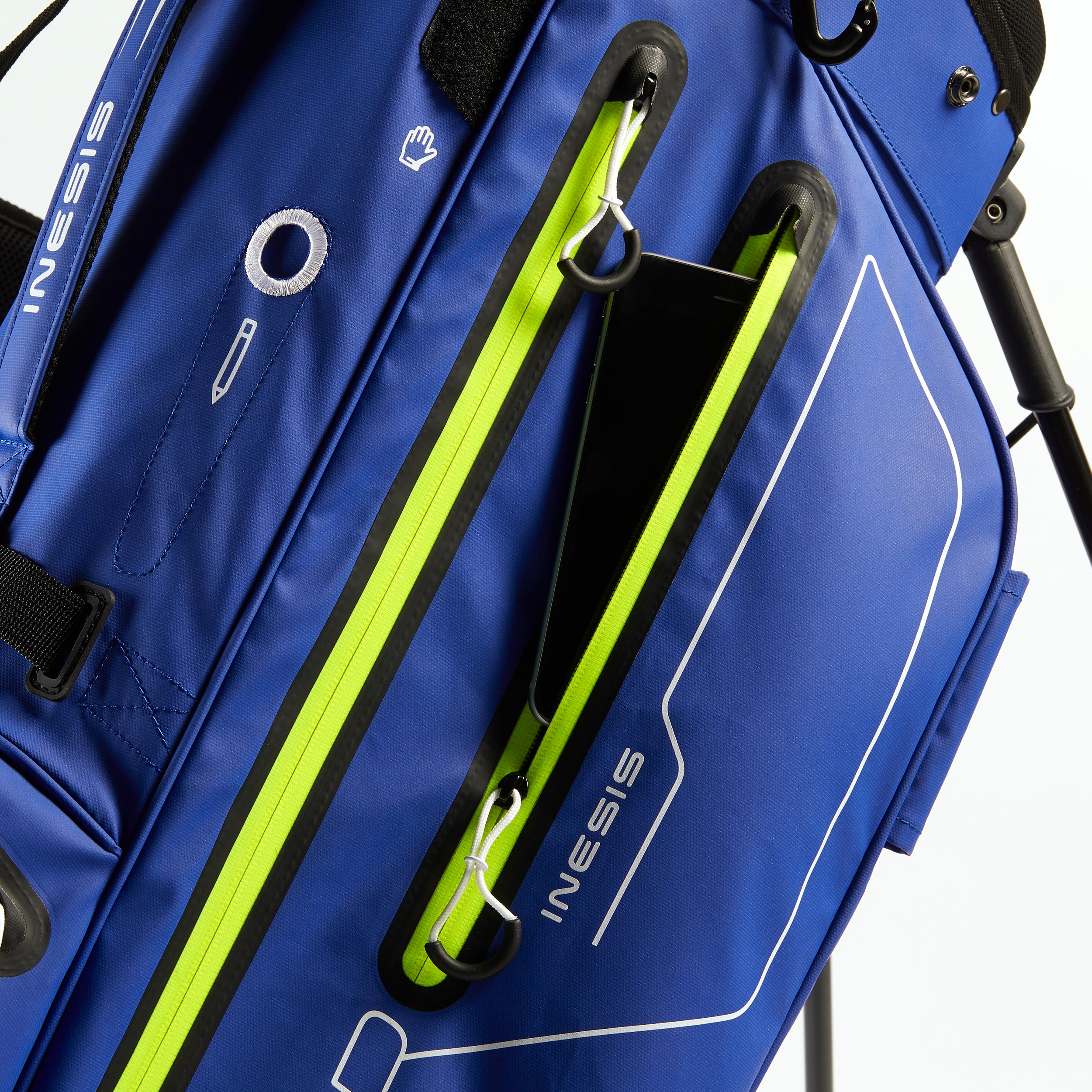 WATERPROOF GOLF STAND BAG - BLUE/YELLOW - Decathlon