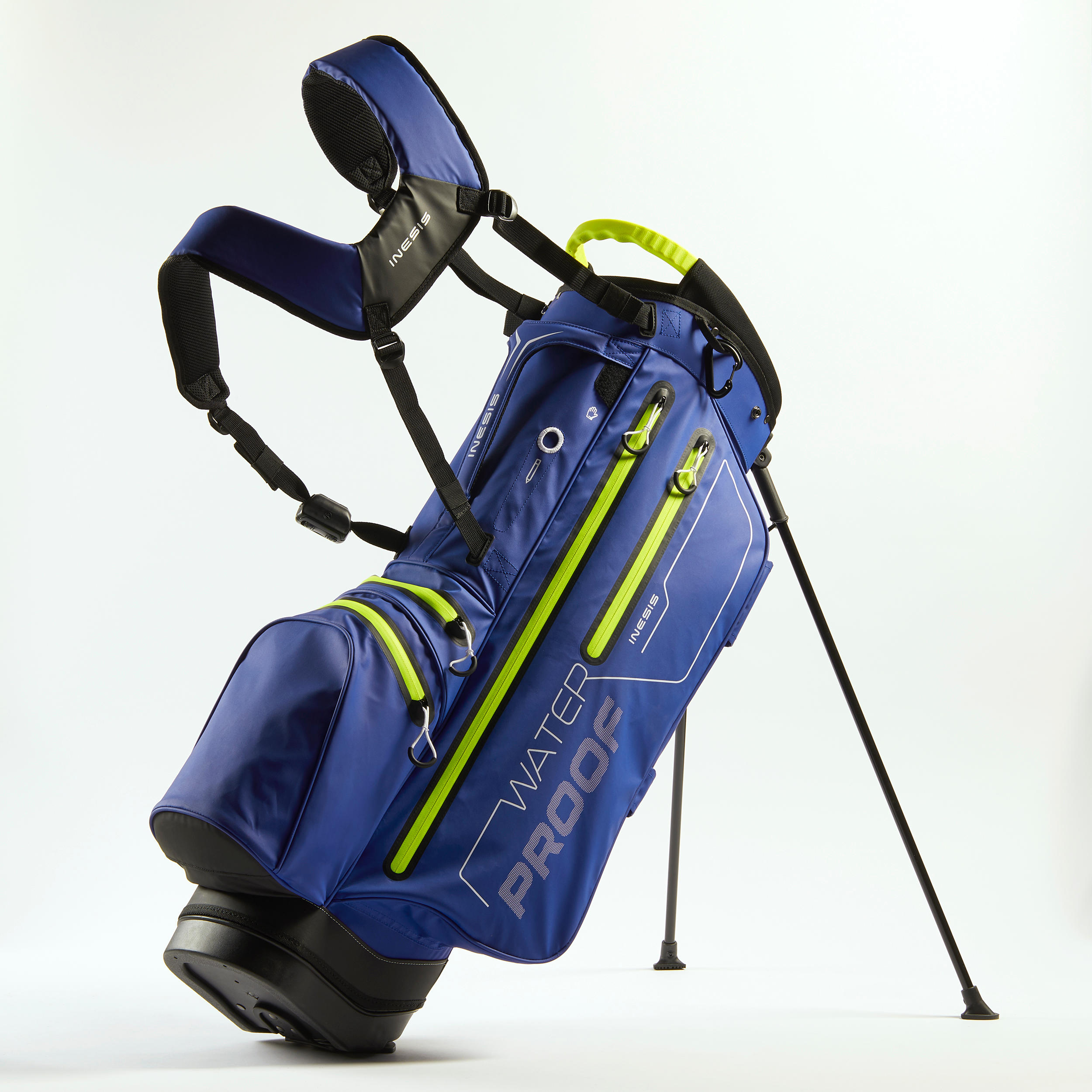 WATERPROOF GOLF STAND BAG - BLUE/YELLOW - Decathlon