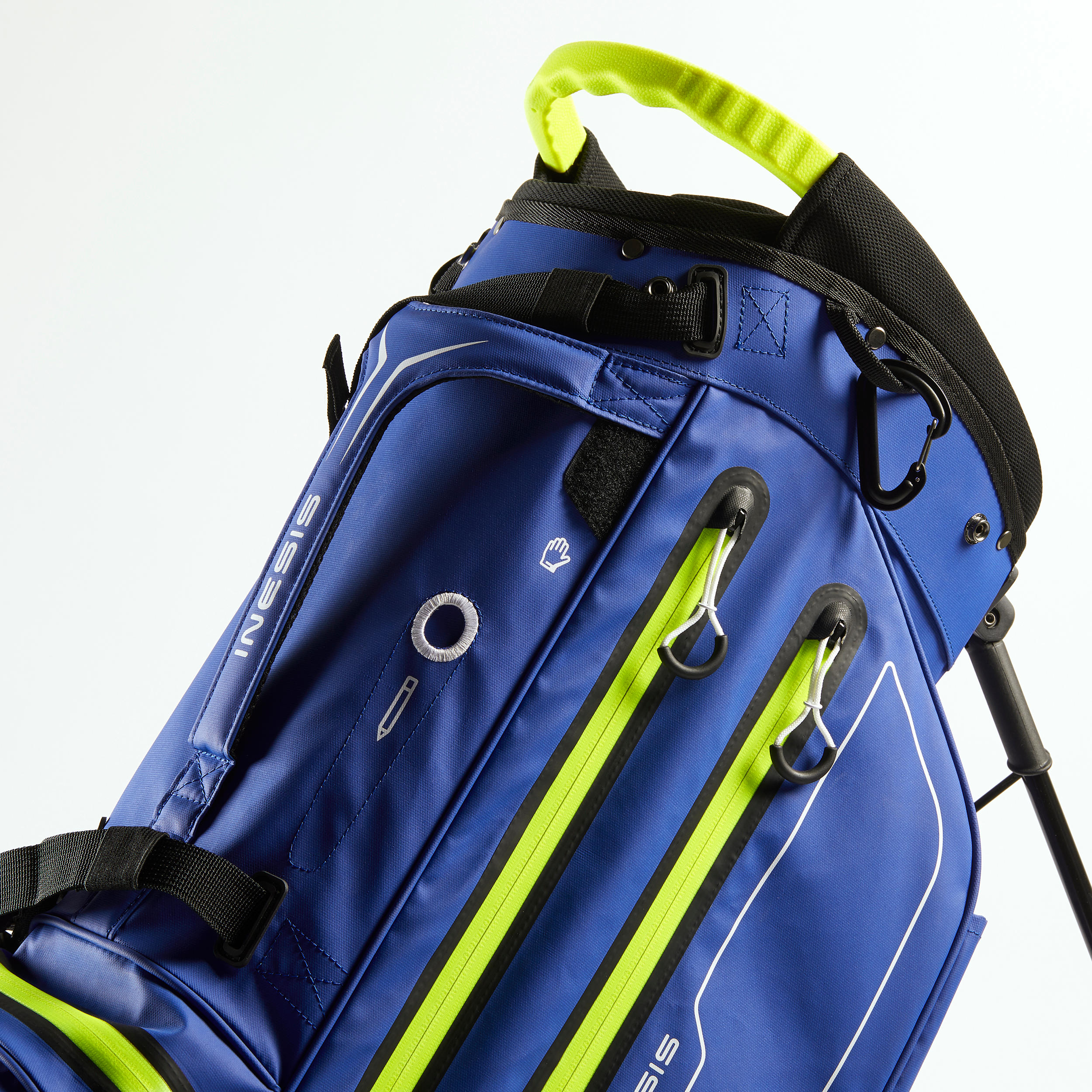 WATERPROOF GOLF STAND BAG - BLUE/YELLOW - Decathlon