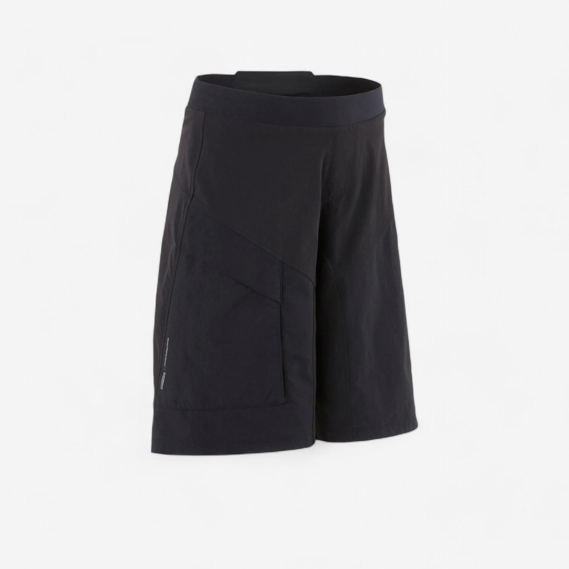 500 Kids' Mountain Bike Shorts - Black