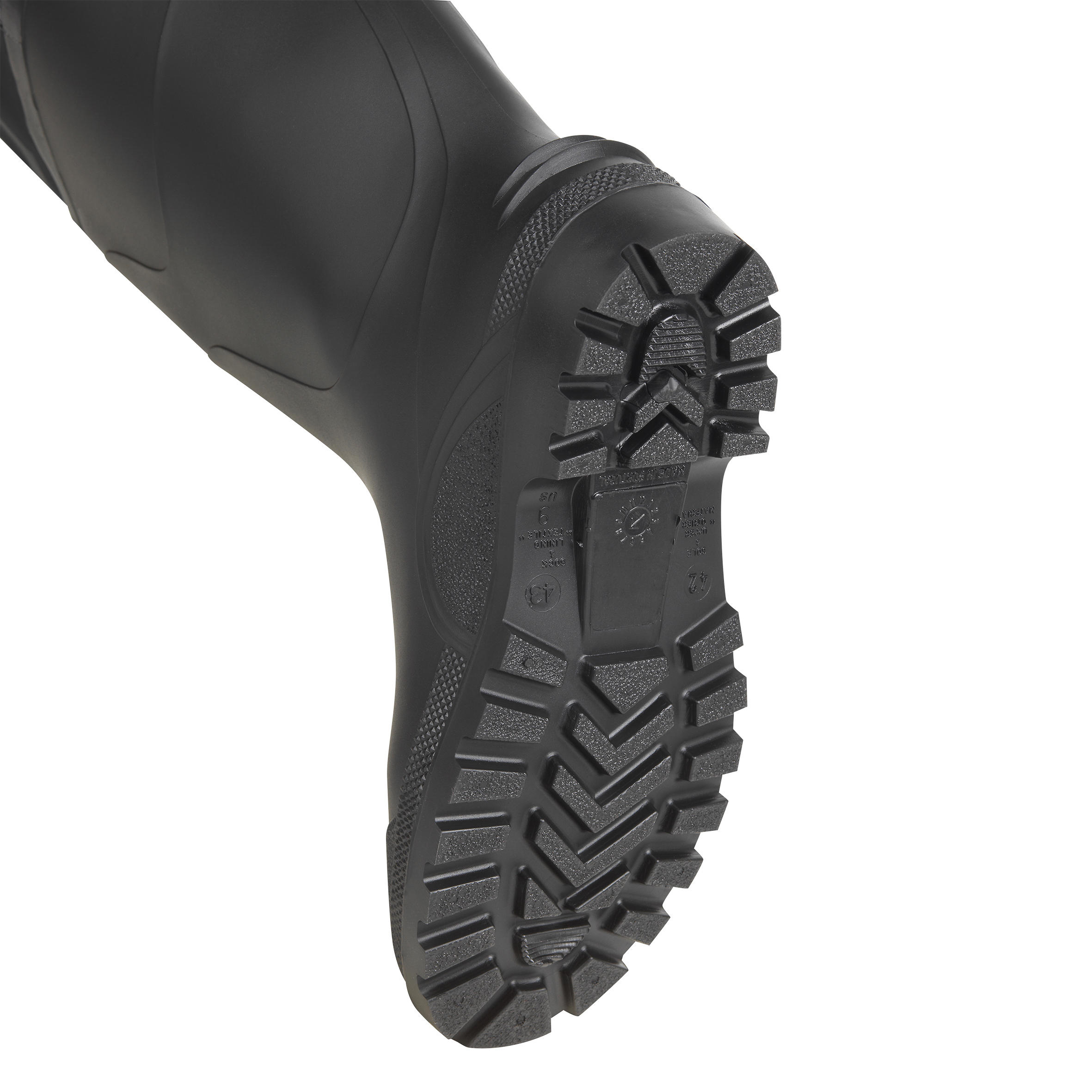 Fishing Breathable PVC Waders - 500 - Khaki brown, Carbon grey ...